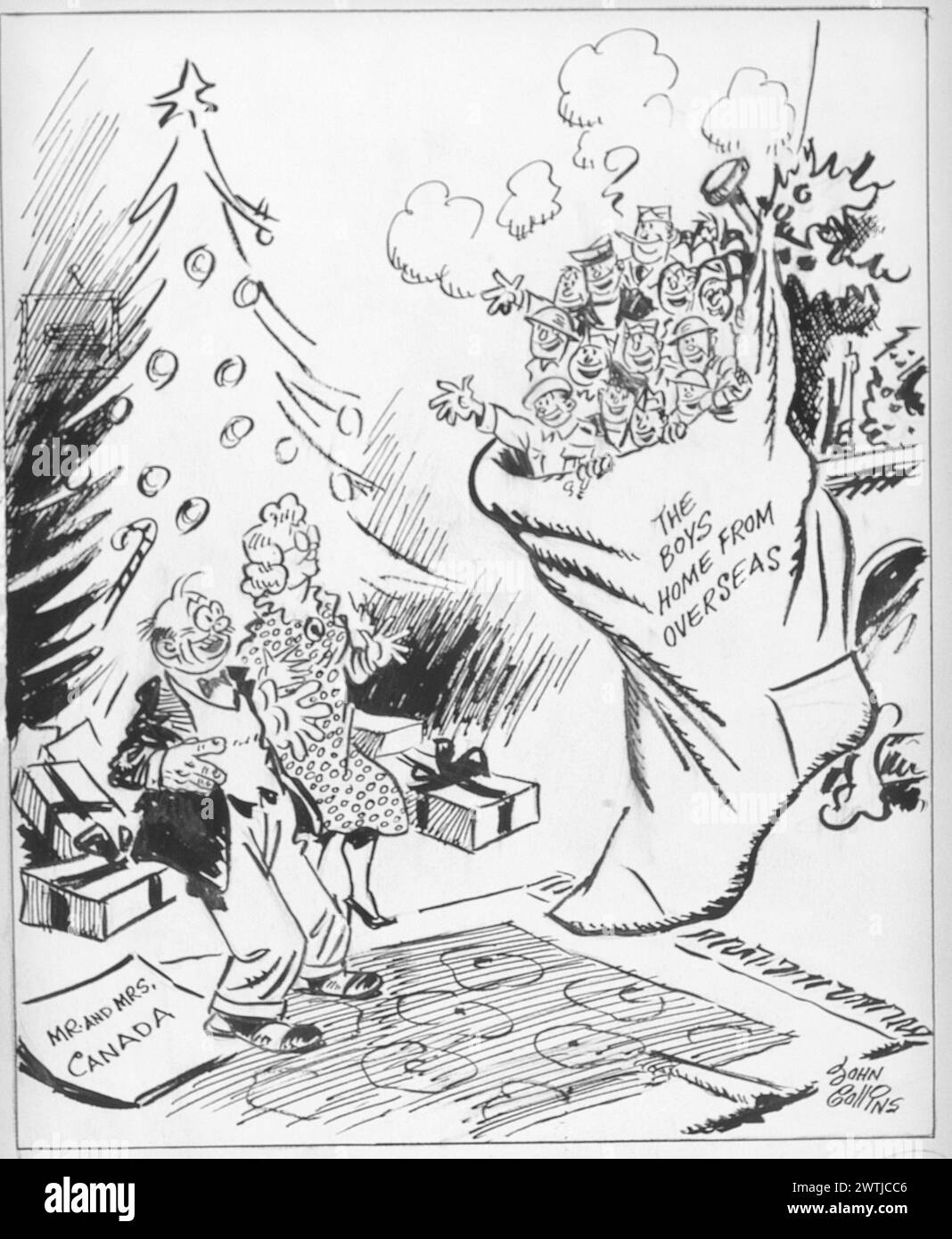 Cartoon - The Best Present of All. John Collins (1917-2007 Stock Photo ...
