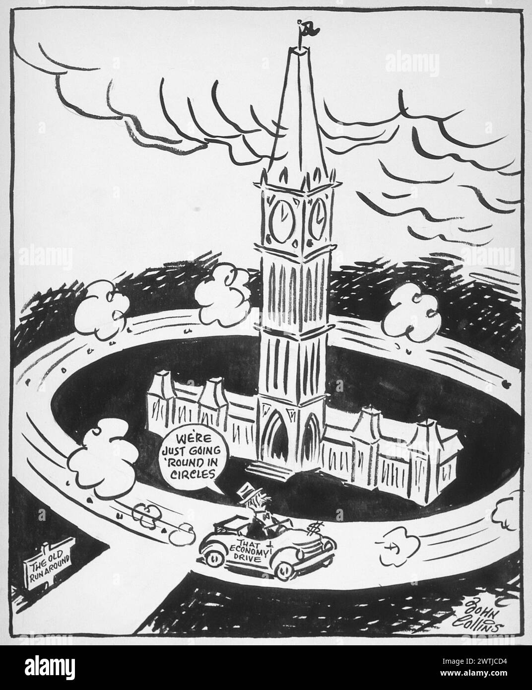 Cartoon - Ottawa Traffic Club John Collins (1917-2007 Stock Photo - Alamy