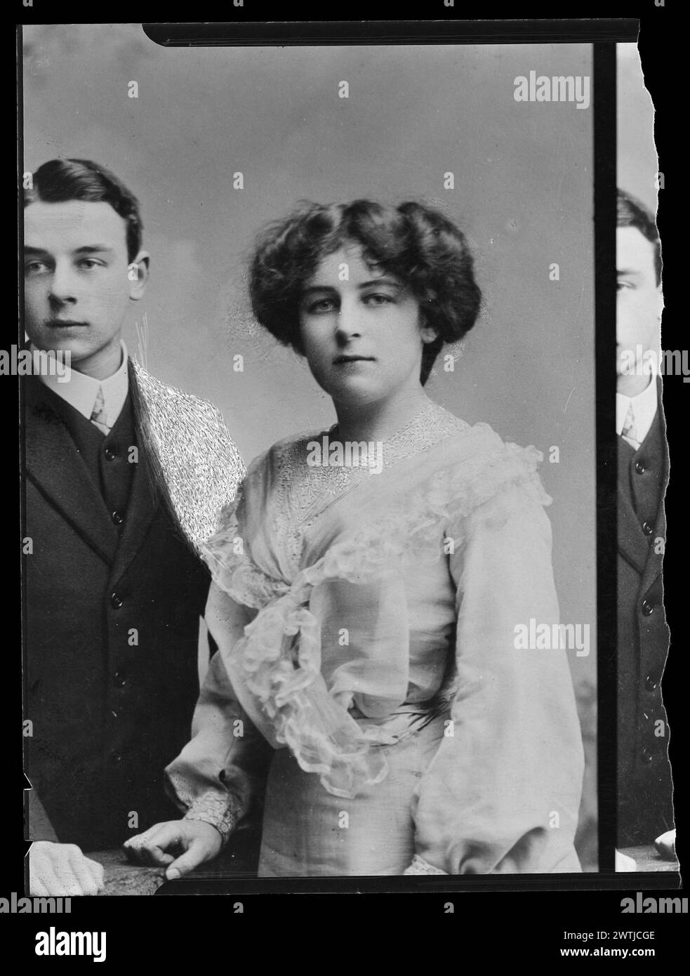 Man and woman; inscribed 'Mr Render' gelatin silver negatives, black ...