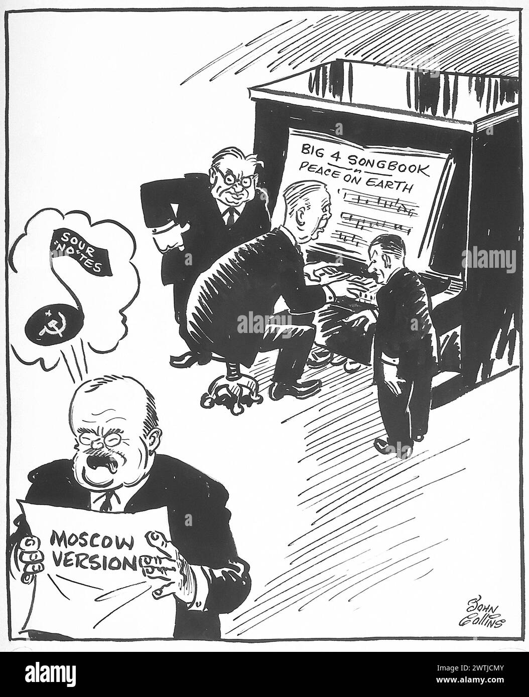 Cartoon - Pre-Christmas Carol. John Collins (1917-2007 Stock Photo - Alamy