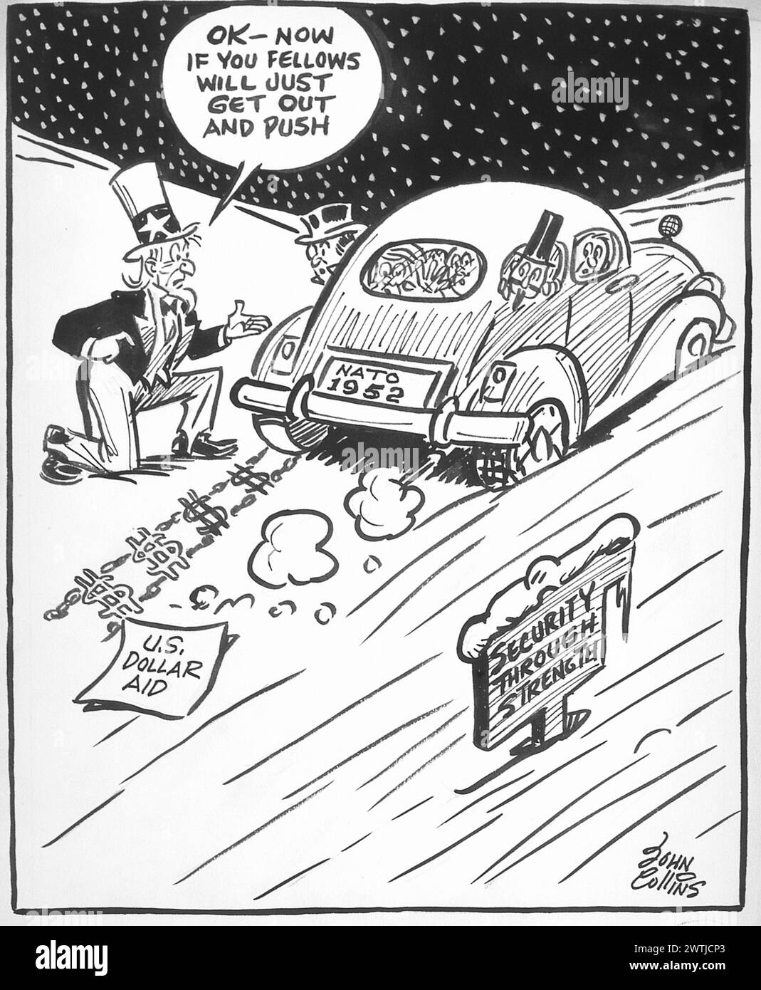 Cartoon - Chains for the Cold War. John Collins (1917-2007 Stock Photo ...