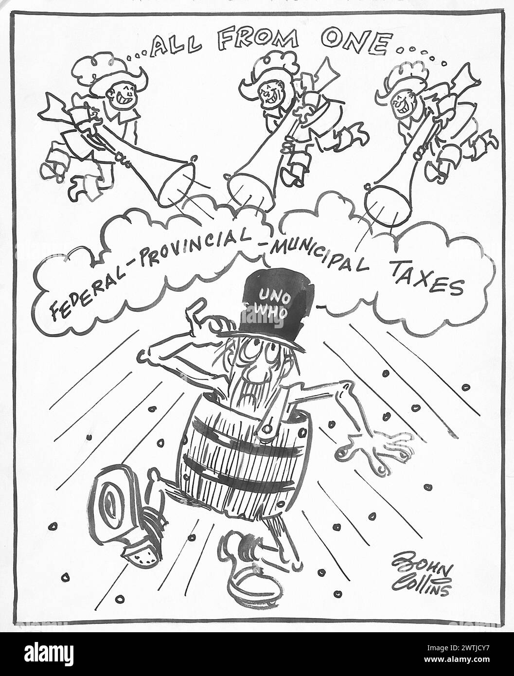 Cartoon - The Three Musketeers. John Collins (1917-2007 Stock Photo - Alamy