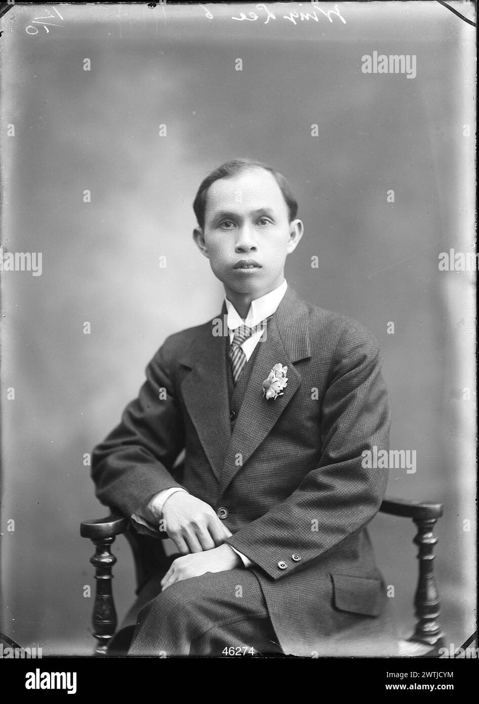 Portrait of a man, inscribed 'Wing Lee' black-and-white negatives ...