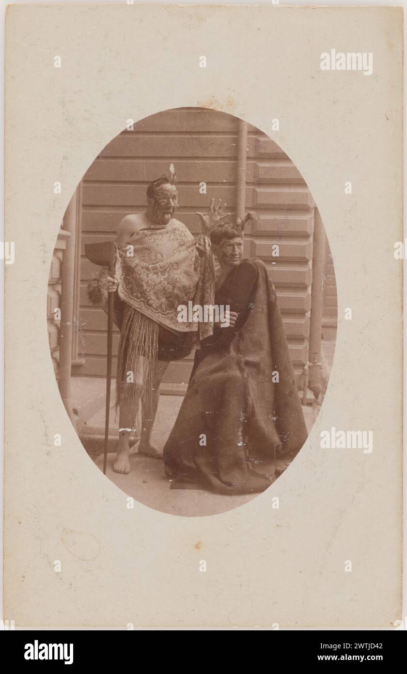 Members of the Pakeha Maori Wellington Club in costume photographic ...