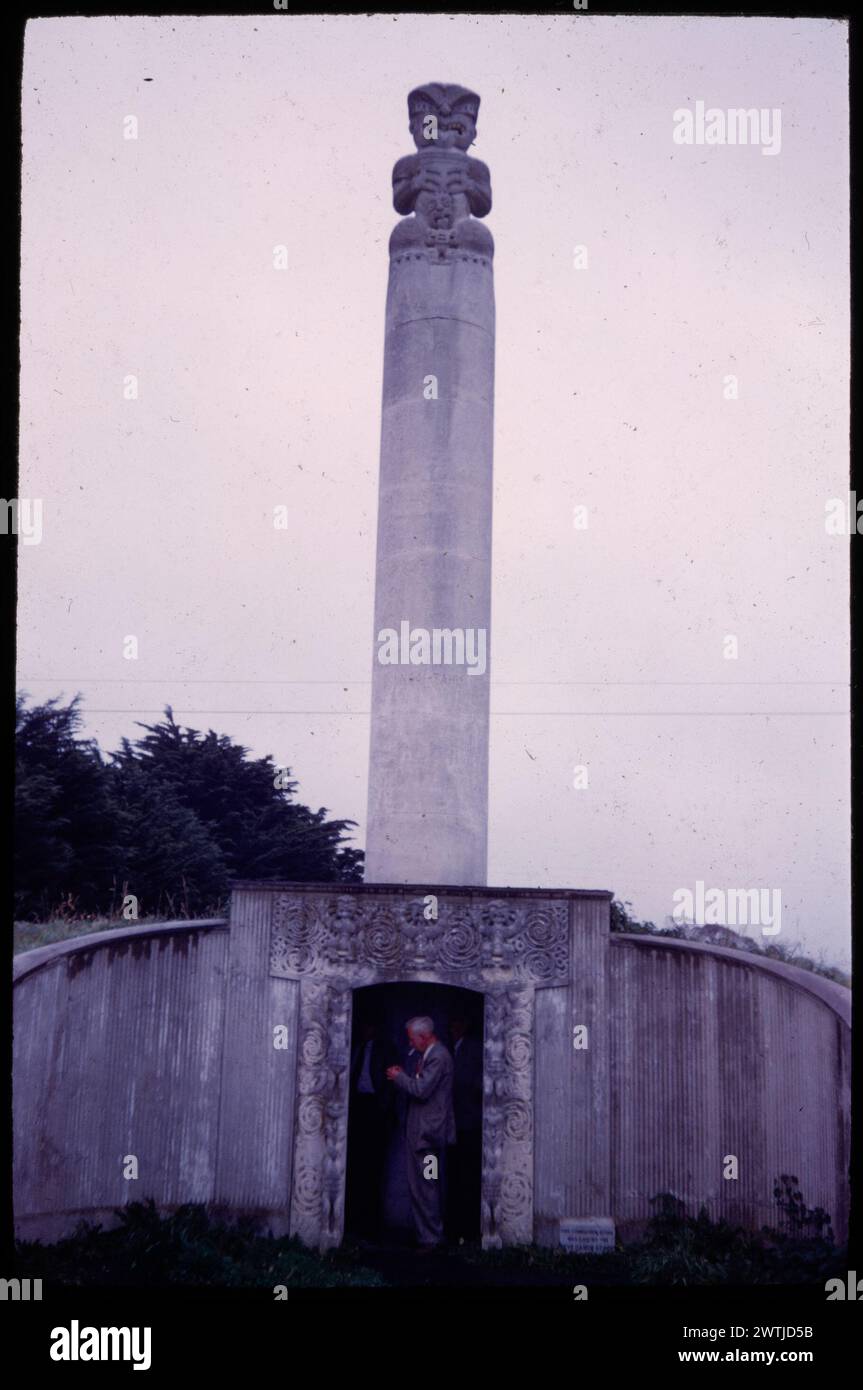 Monument and crypt marking site of famous Kaiapoi Pa, captured & sacked ...