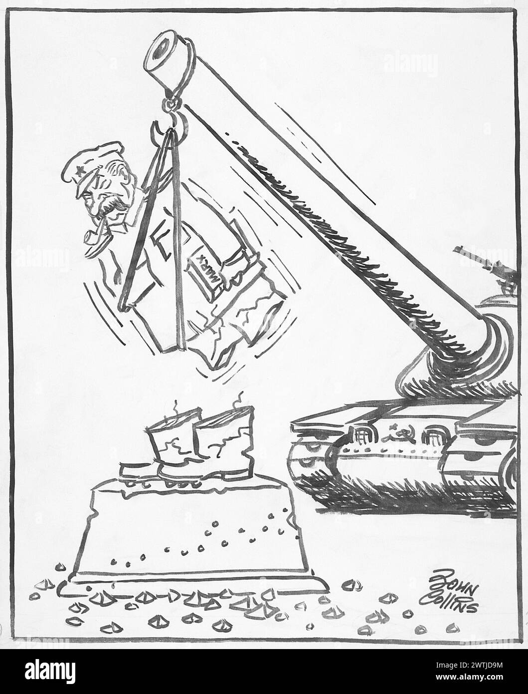 Cartoon - Monument to Czech-Soviet Friendship. John Collins (1917-2007 ...