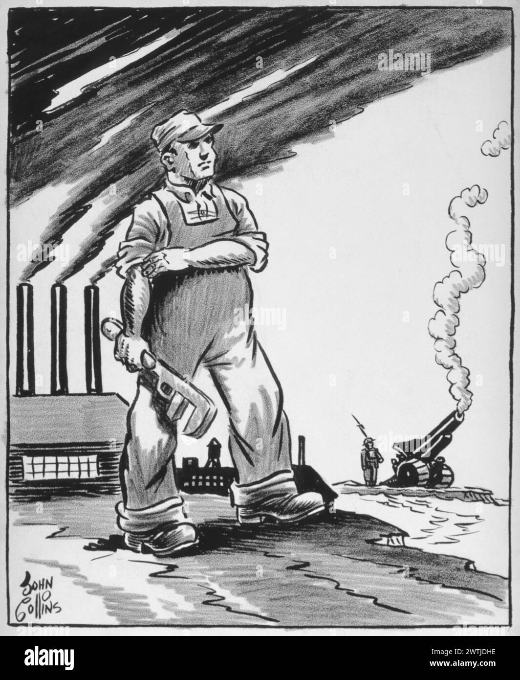 Cartoon - "...They Stand on Guard for Thee". John Collins (1917-2007 ...