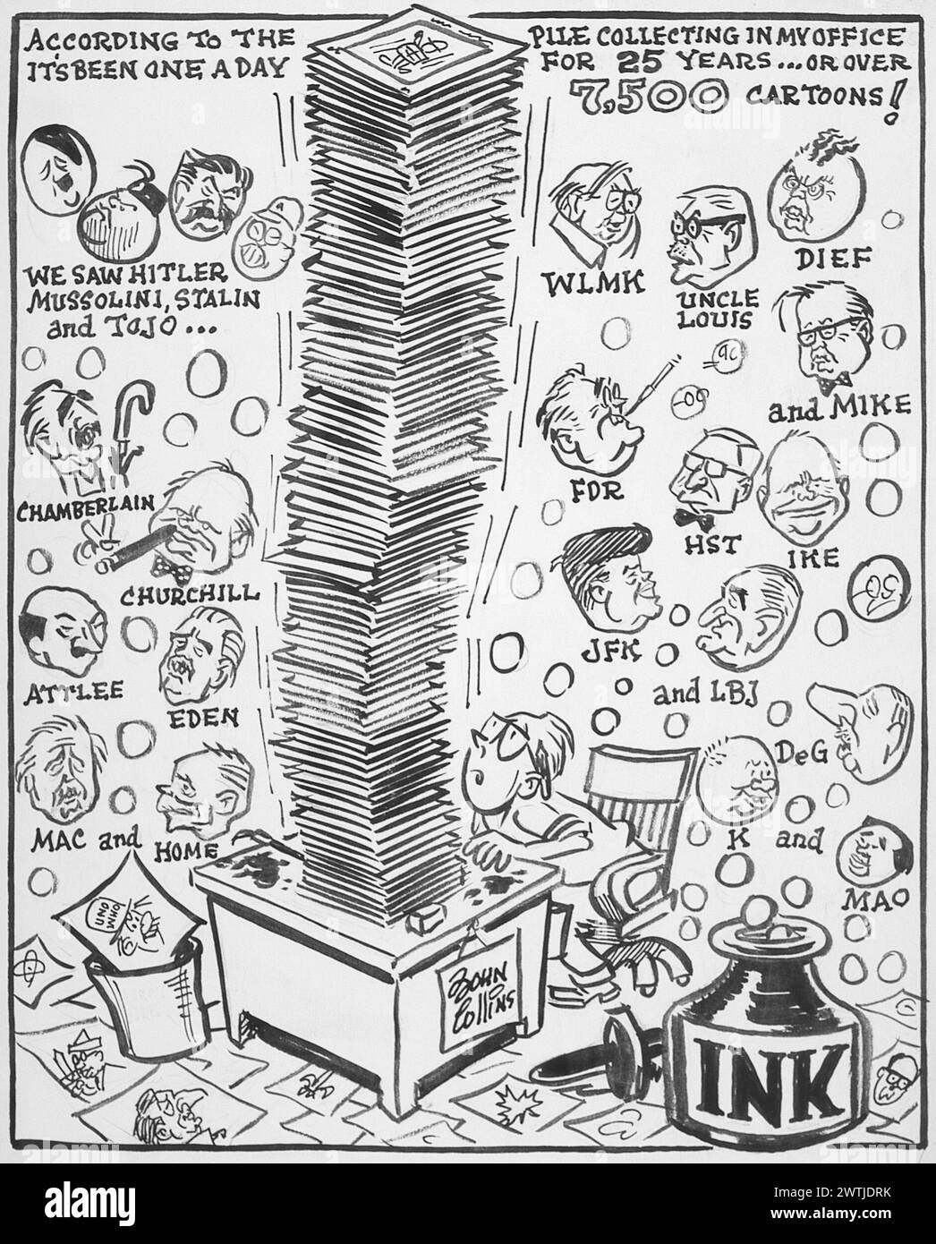 Cartoon - Memory Lane. John Collins (1917-2007 Stock Photo - Alamy