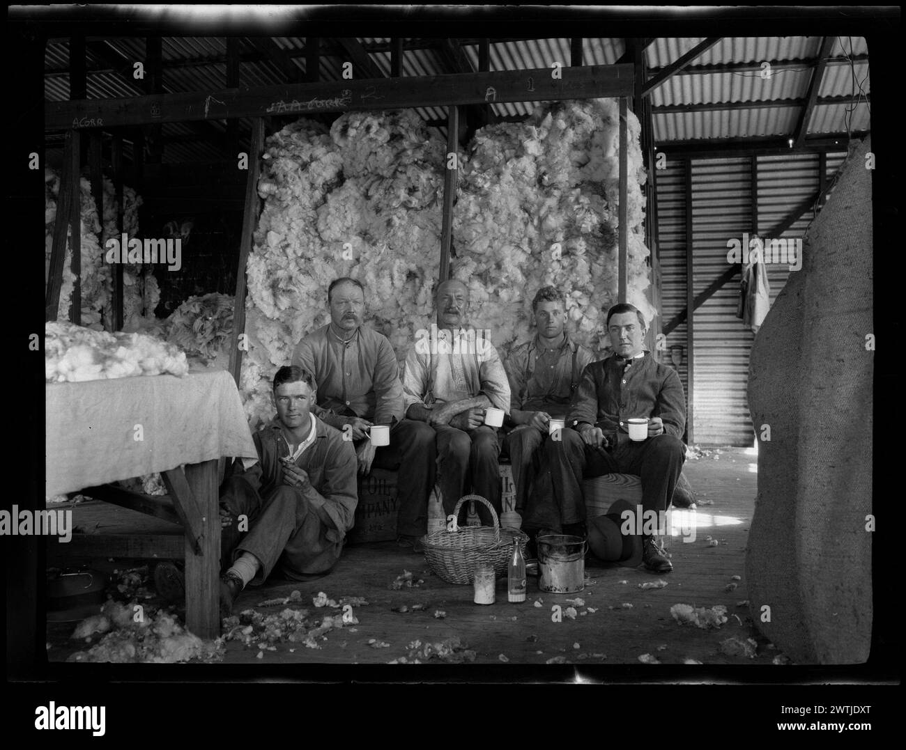 Smoko break gelatin silver negatives, black-and-white negatives Stock ...