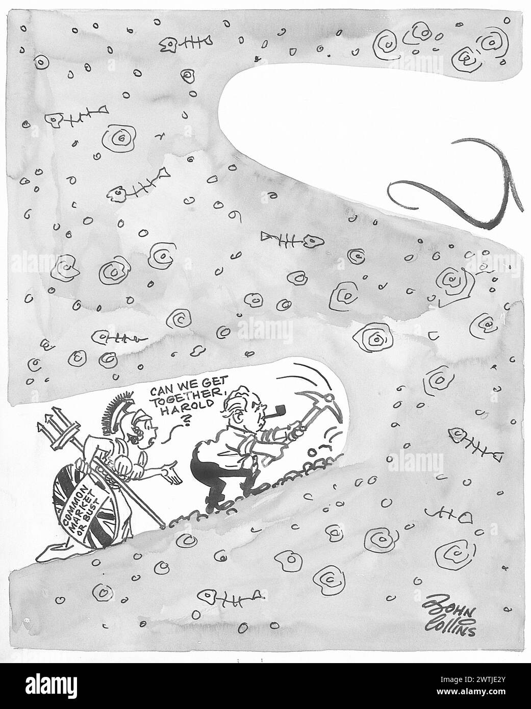 Cartoon - Cross-Channel Tunnel. John Collins (1917-2007 Stock Photo - Alamy