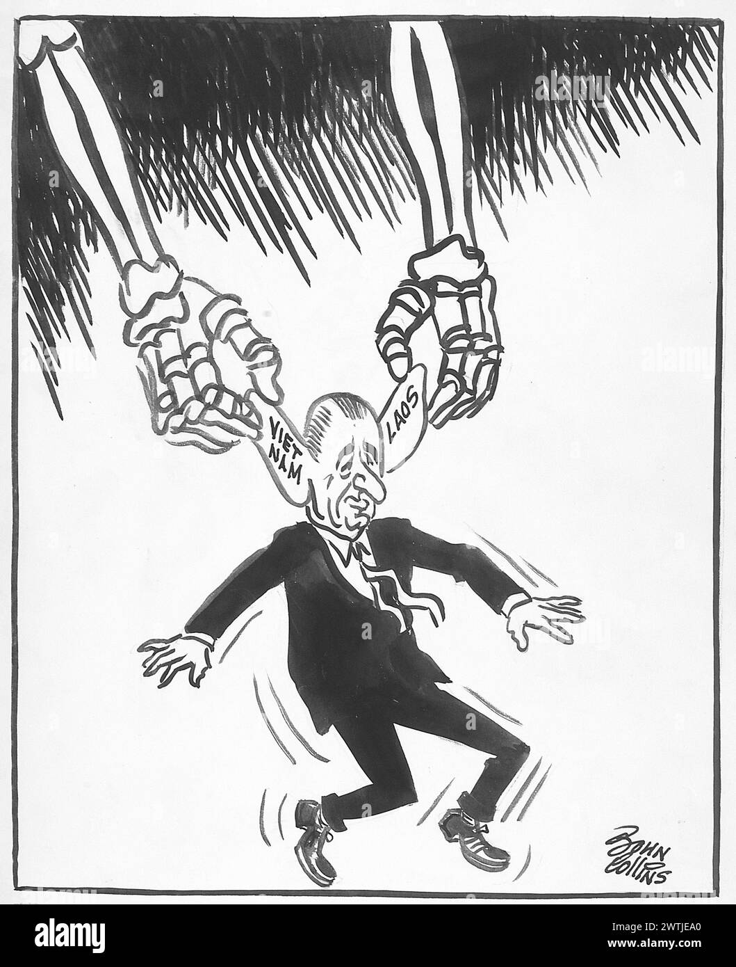 Political cartoon united states policy hi-res stock photography and ...