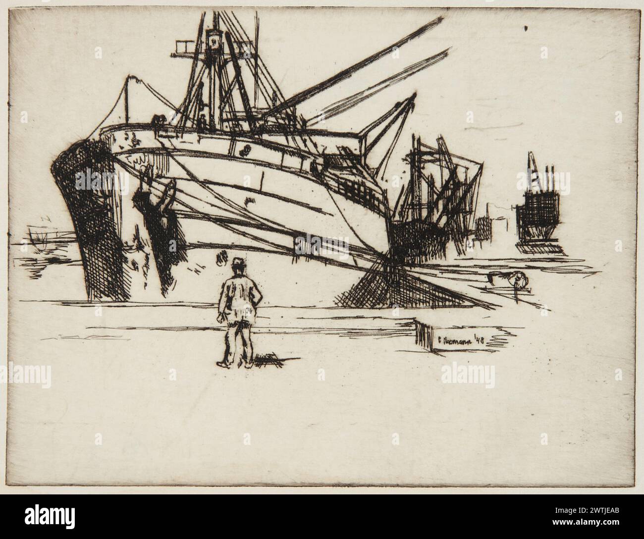Etching ship hi-res stock photography and images - Alamy