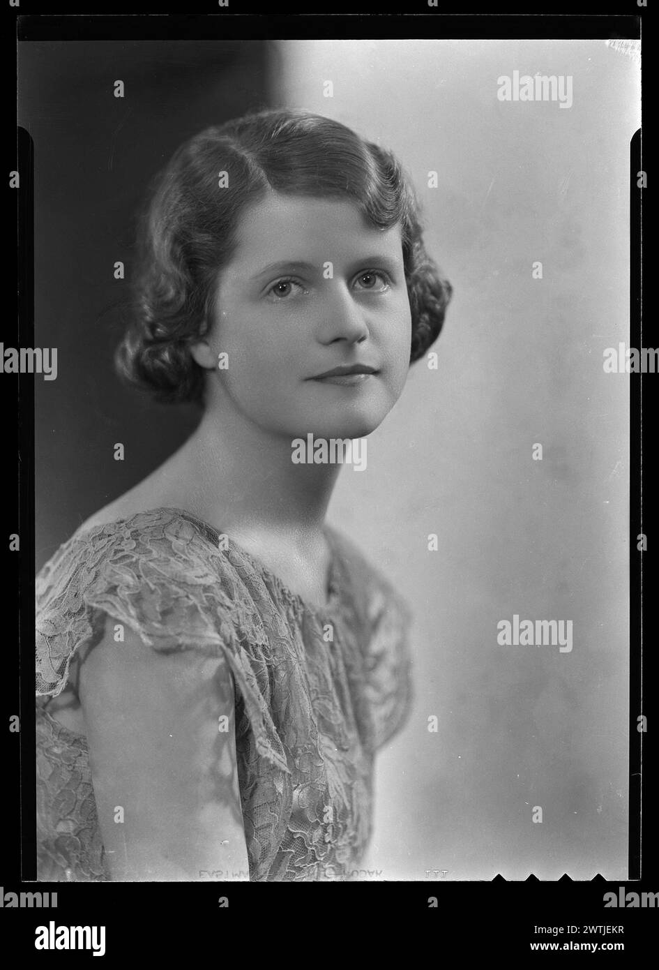 Woman; inscribed 'Miss Thompson' Nitrate negatives, gelatin silver ...