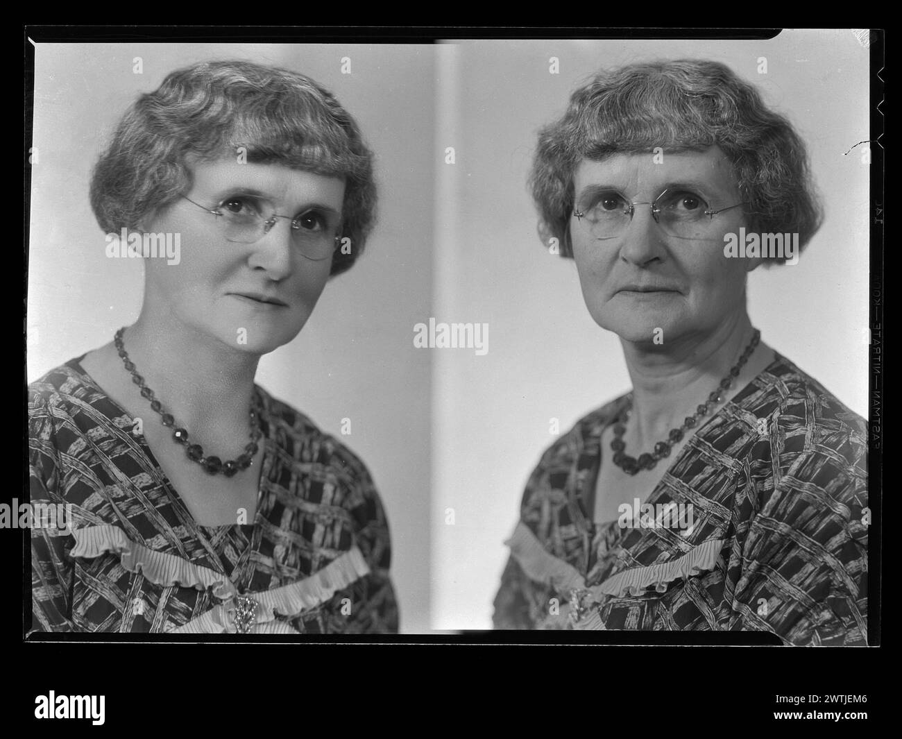 Woman; inscribed 'Miss Joff' Nitrate negatives, gelatin silver ...