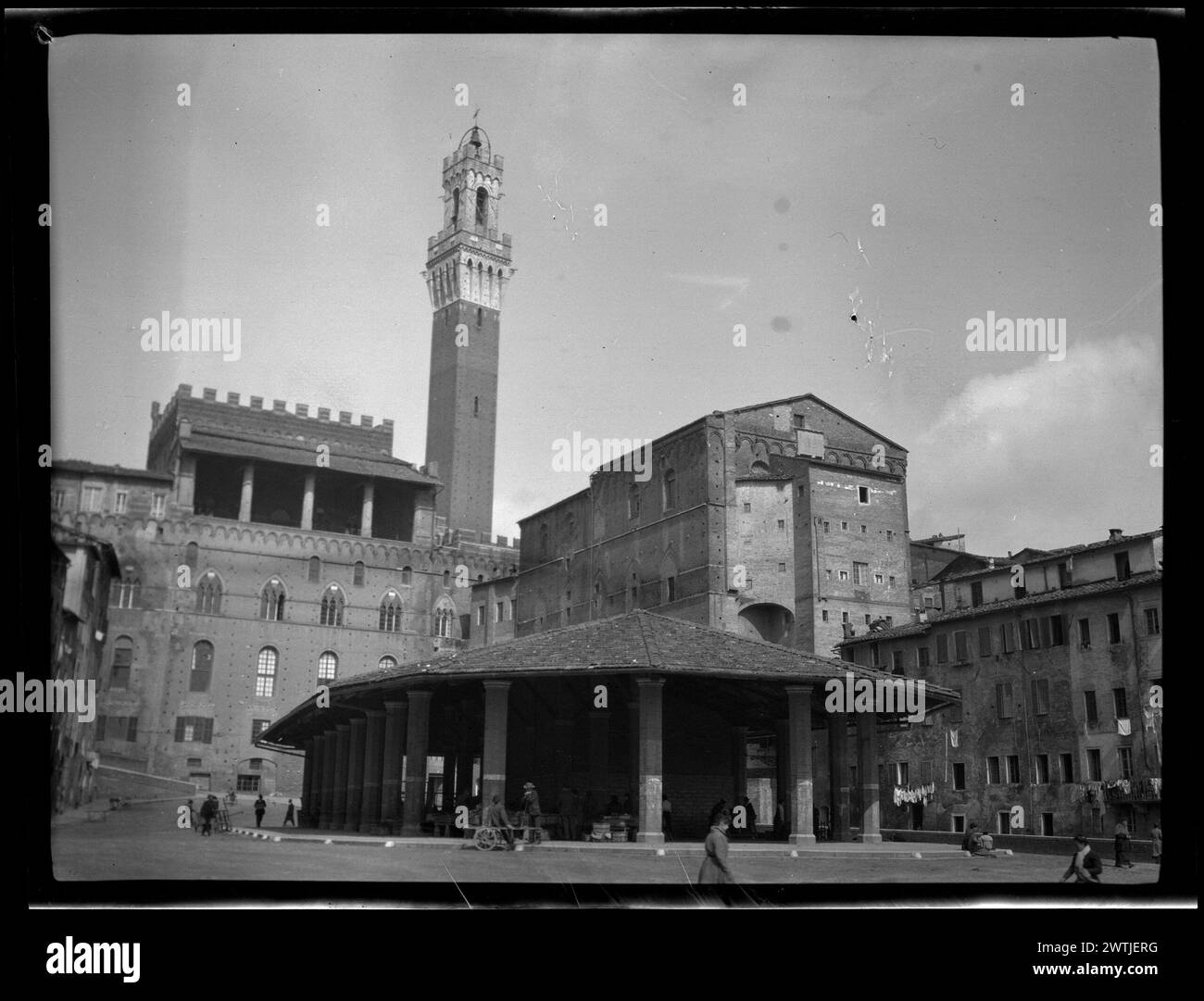 Complex of buildings Nitrate negatives, black-and-white negatives Stock ...