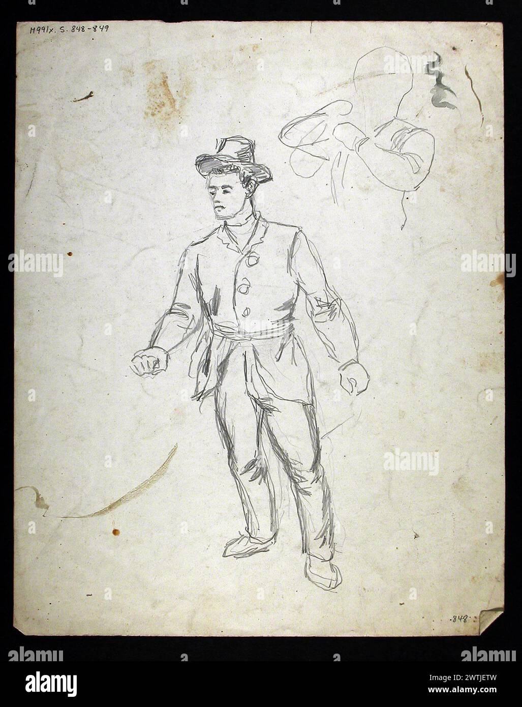 Sketch - Portrait of a man John Henry Walker (1831-1899 Stock Photo - Alamy