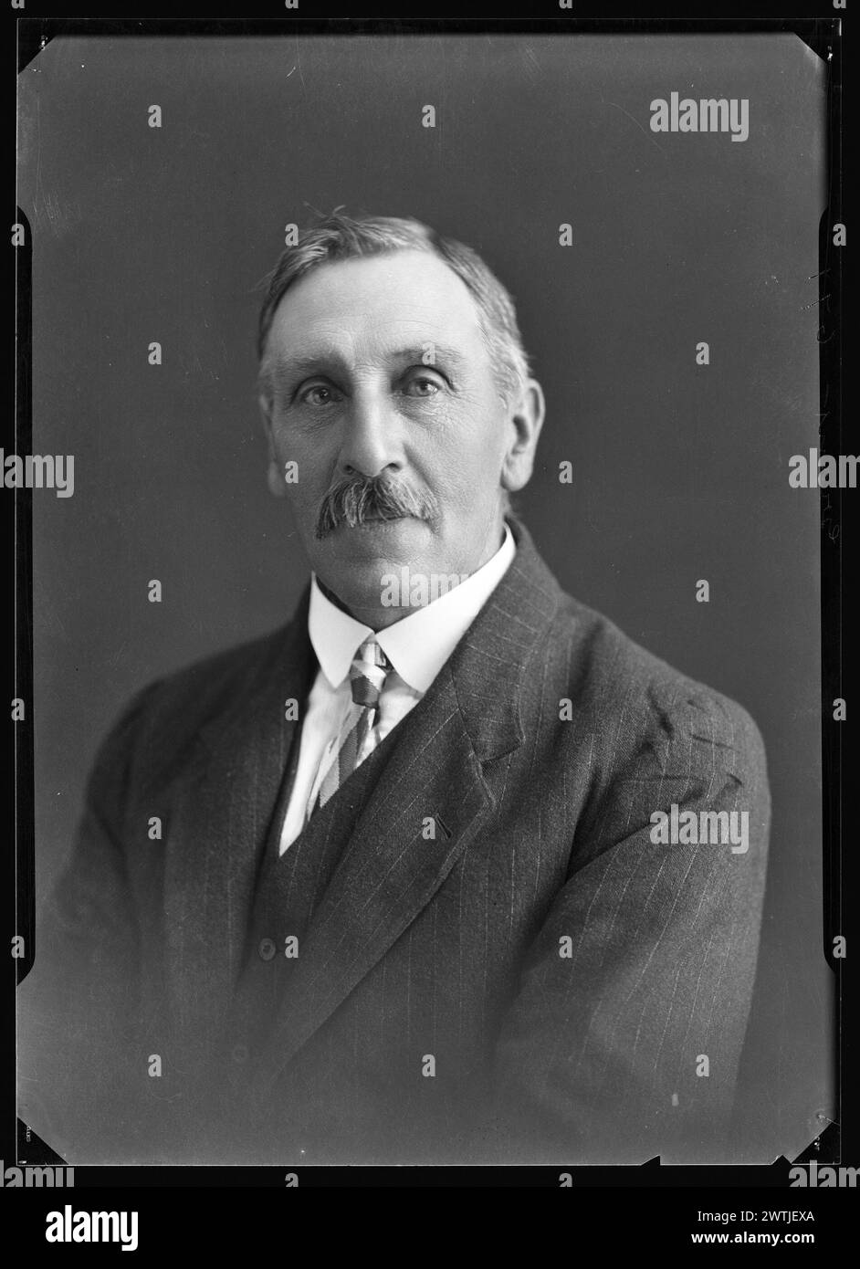 Portrait of Mr Grant Nitrate negatives, black-and-white negatives Stock ...