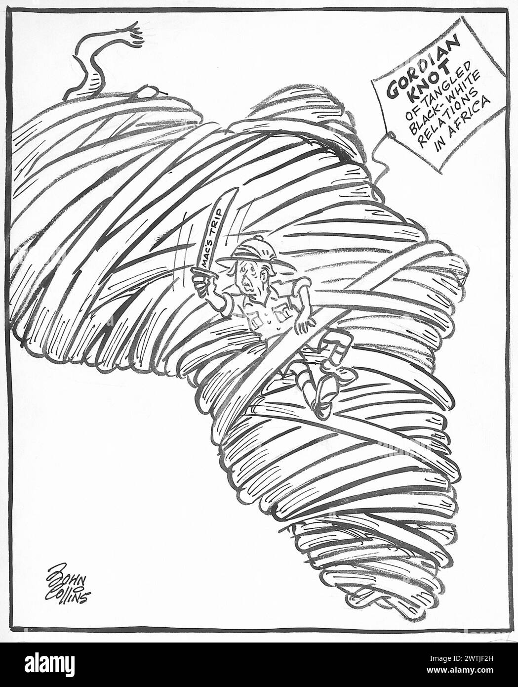 Cartoon - Mac the Knife. John Collins (1917-2007 Stock Photo - Alamy