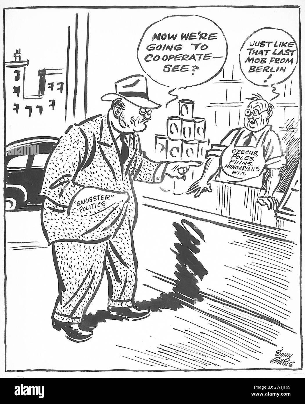 Cartoon - The "Molotov Plan" in Action. John Collins (1917-2007 Stock ...