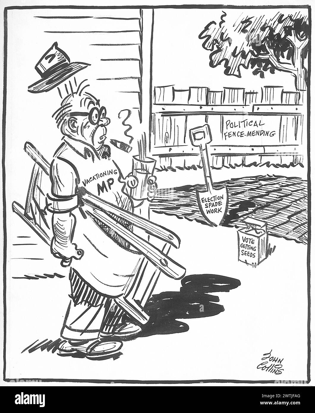 Cartoon - No Rest for the Weary. John Collins (1917-2007 Stock Photo ...