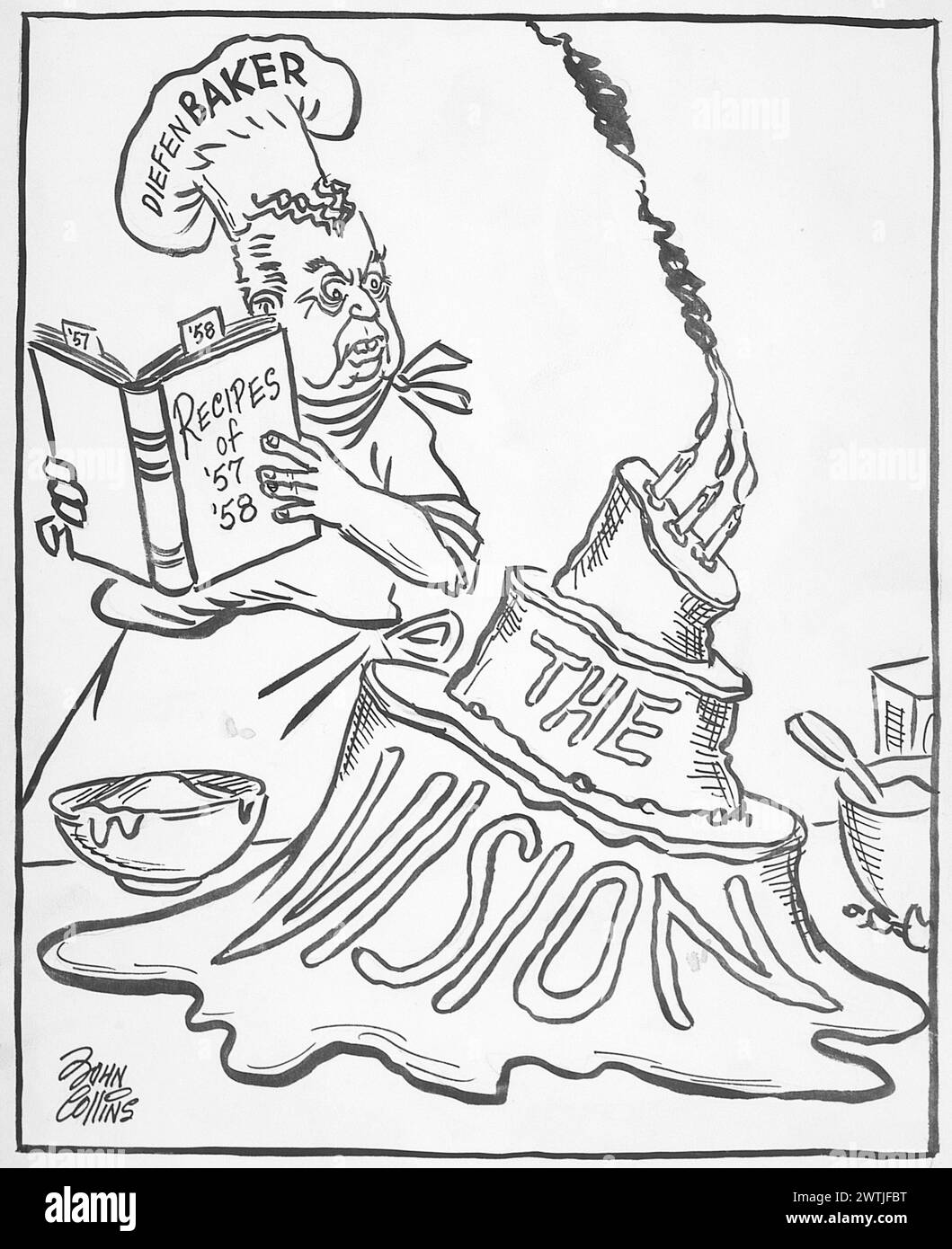 Cartoon - Couldn't Get it to Rise Again. John Collins (1917-2007 Stock ...