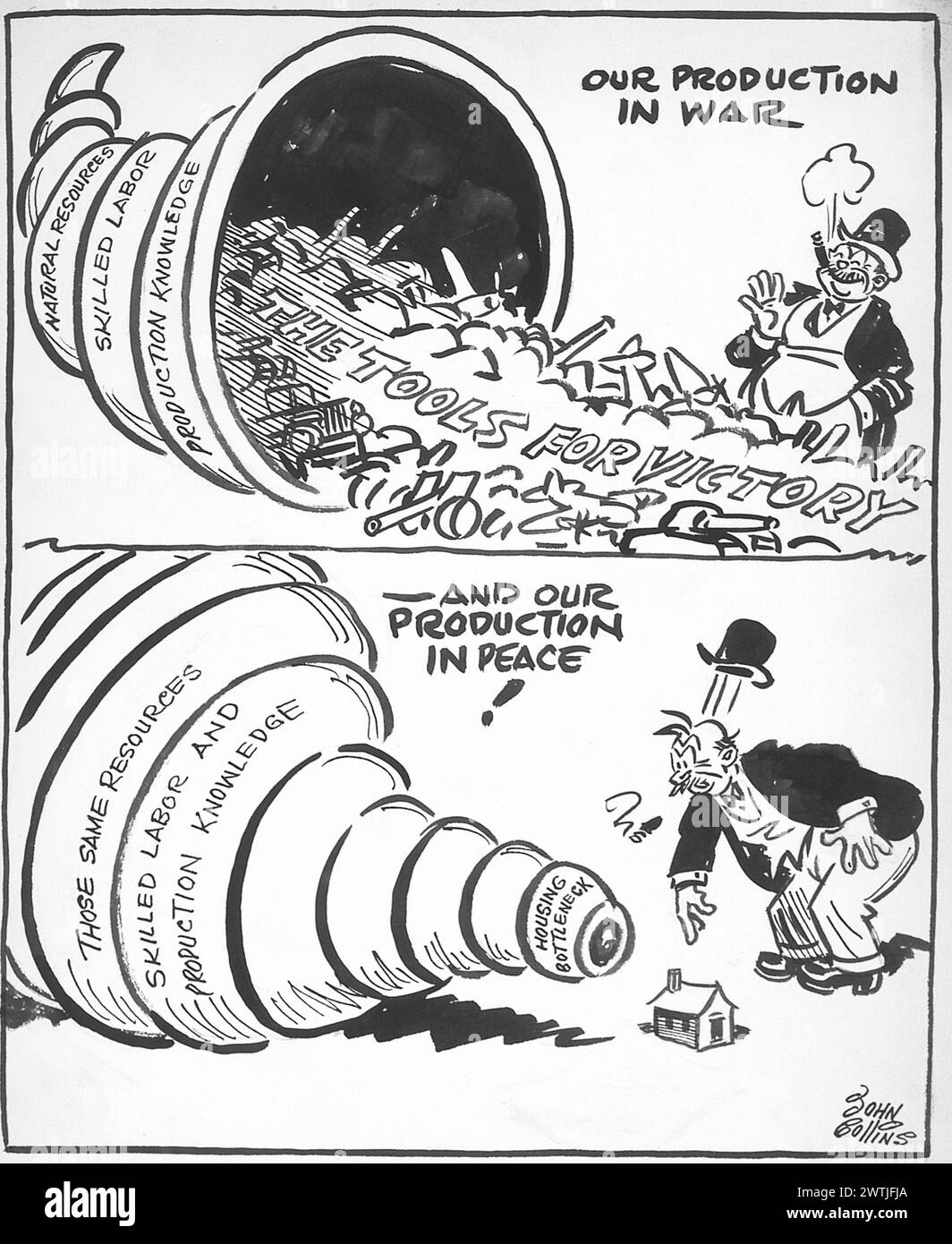 Cartoon - What's Happened to Our Horn of Plenty ?. John Collins (1917 ...