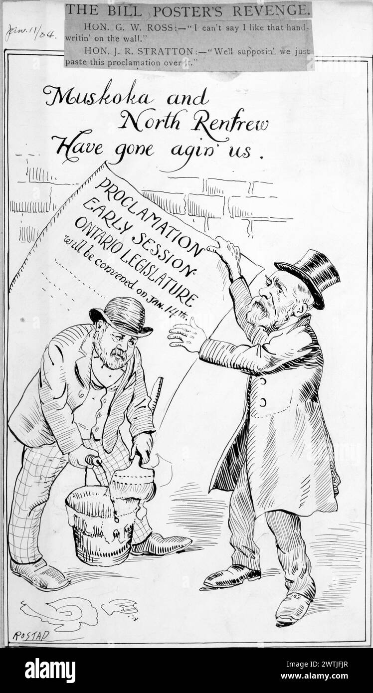 Cartoon - The Bill Poster's Revenge Rostap (1866-1949 Stock Photo - Alamy