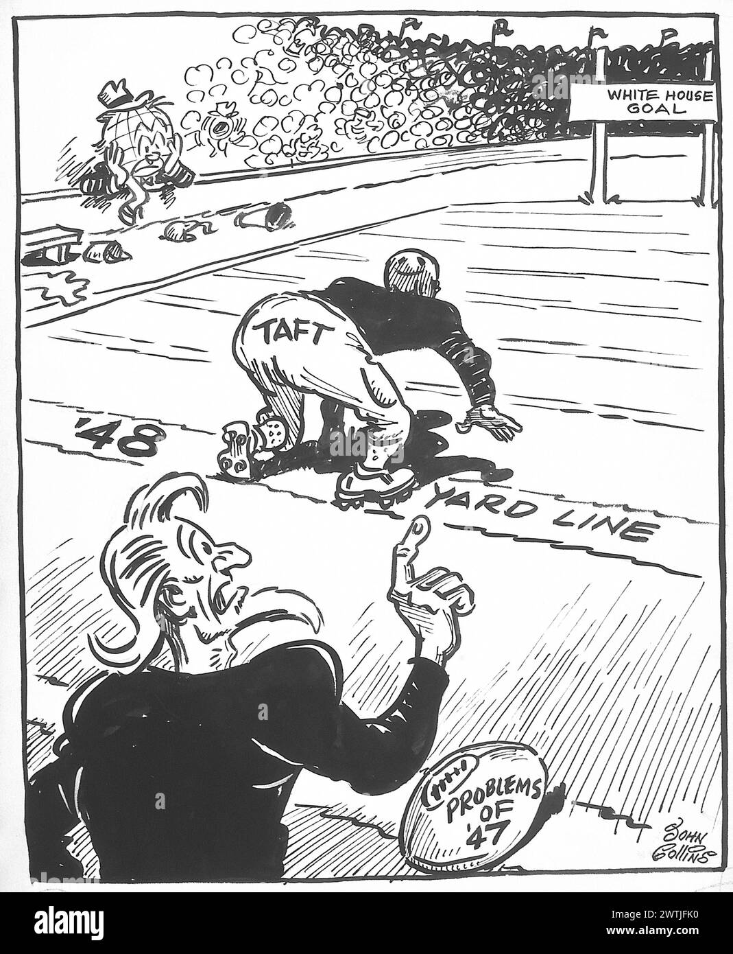 Cartoon - Offside !. John Collins (1917-2007 Stock Photo - Alamy