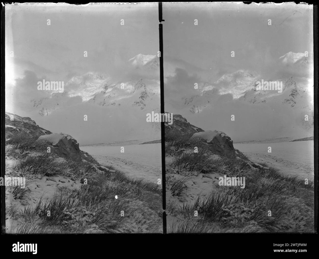 Mt. Cook black-and-white negatives, gelatin dry plate negatives ...