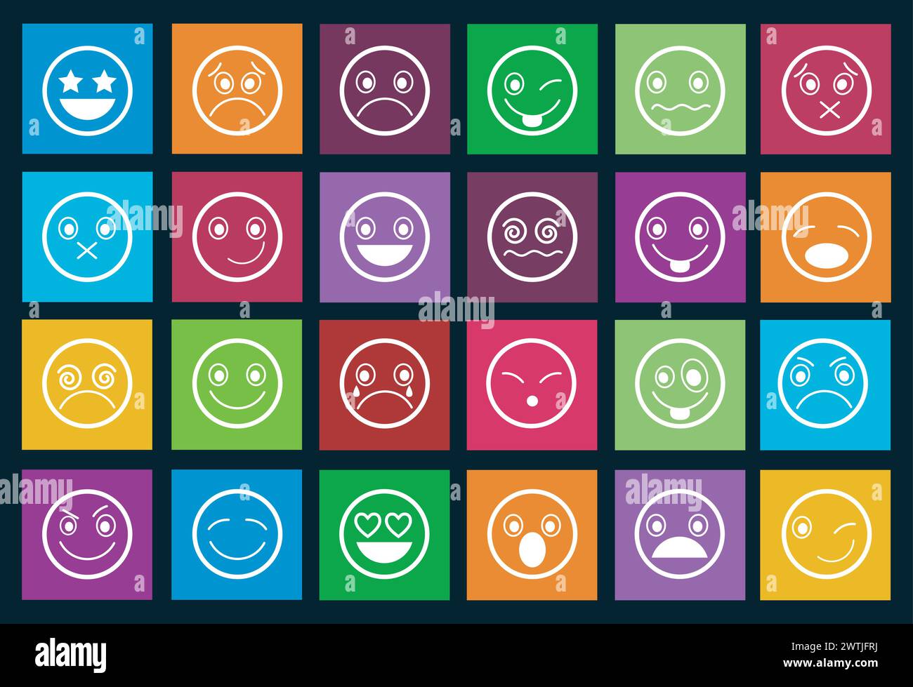 Smiley Icons Design Metro Style Set, Vector Illustration Stock Vector ...