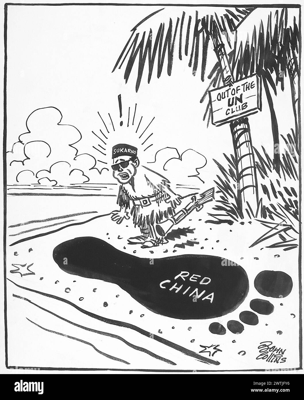 Cartoon - Robinson Crusoe and the Footprint. John Collins (1917-2007 ...