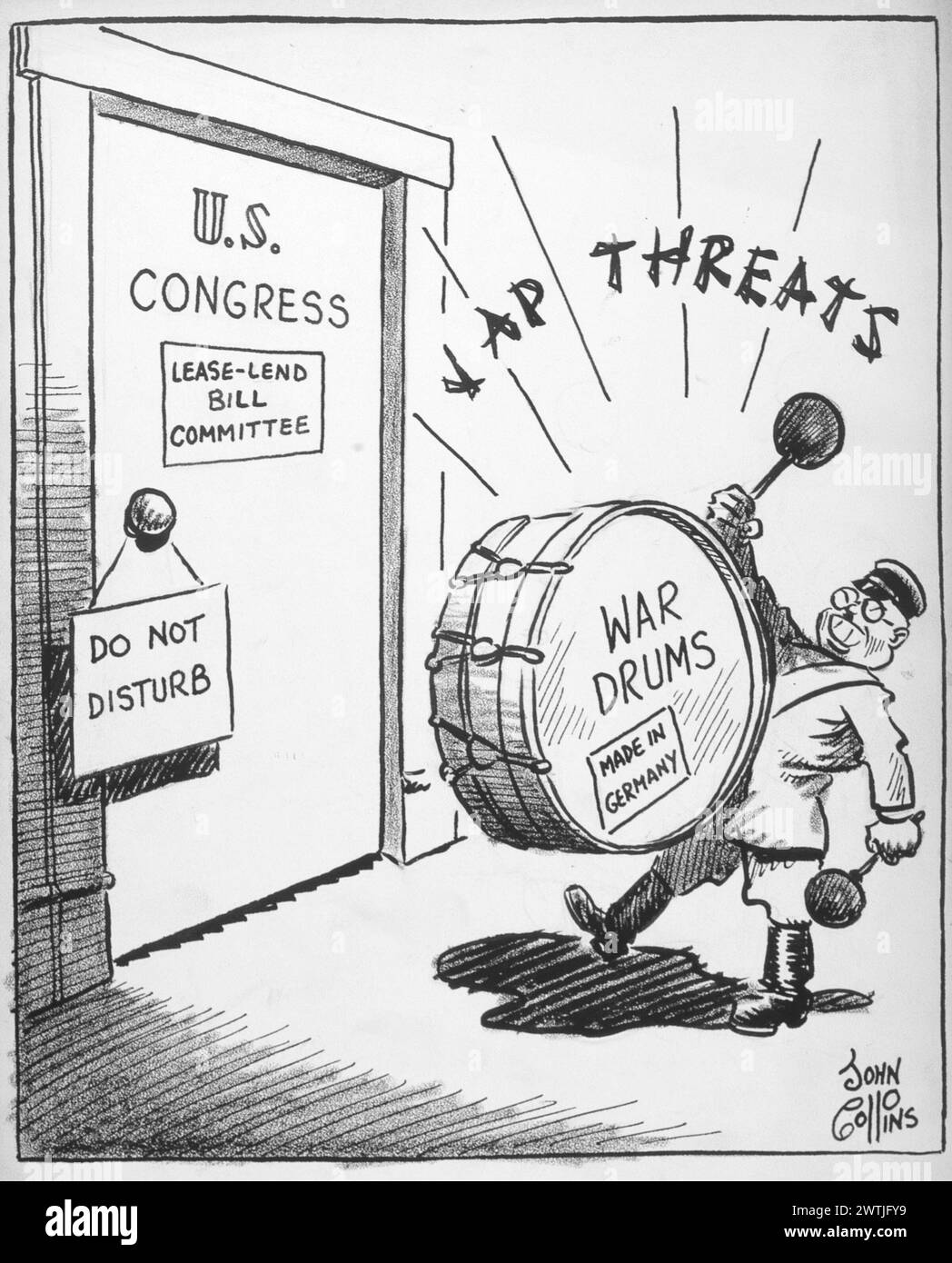 Cartoon - Axis Serenade. John Collins (1917-2007 Stock Photo - Alamy