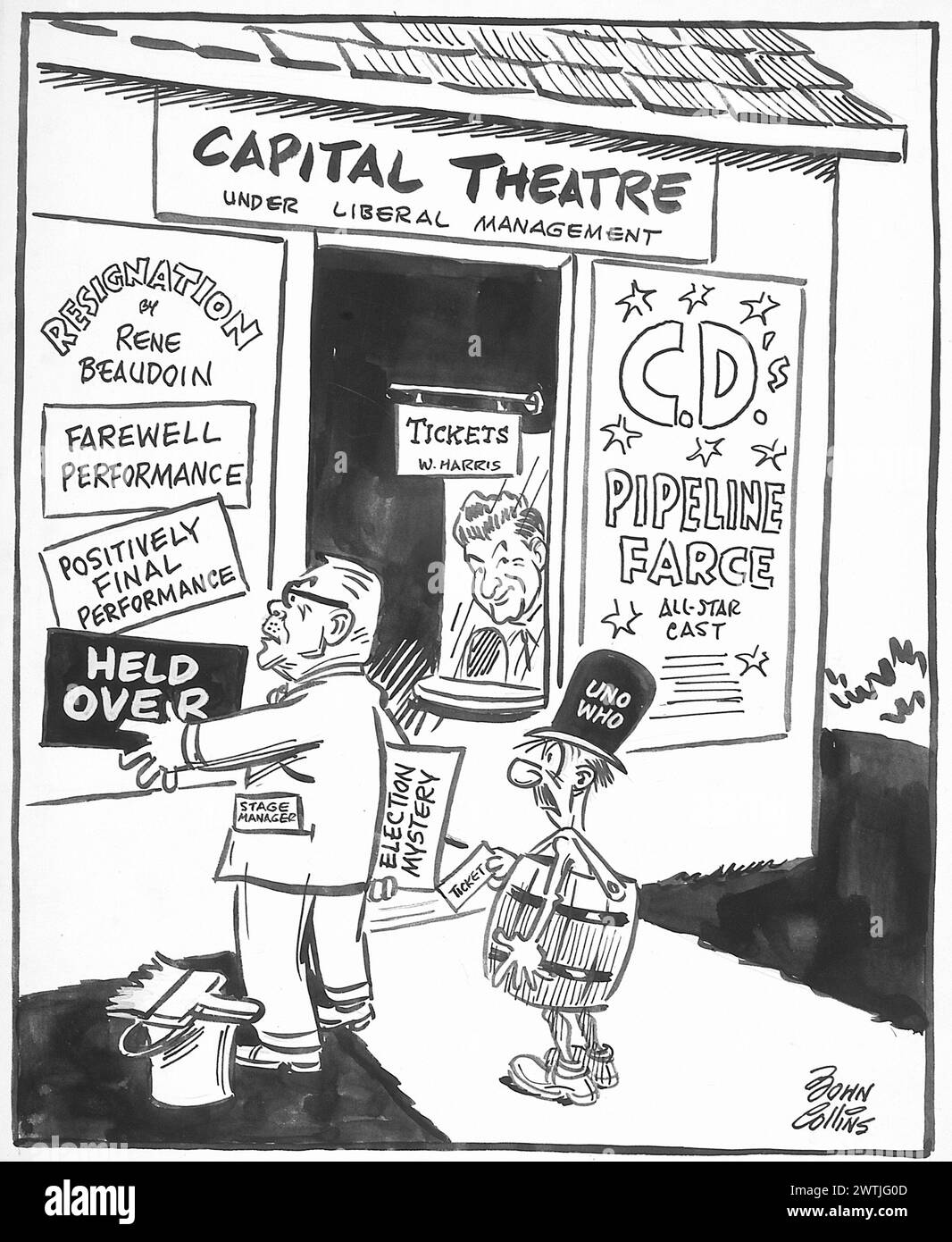 Cartoon - Summer Theatre. John Collins (1917-2007 Stock Photo - Alamy