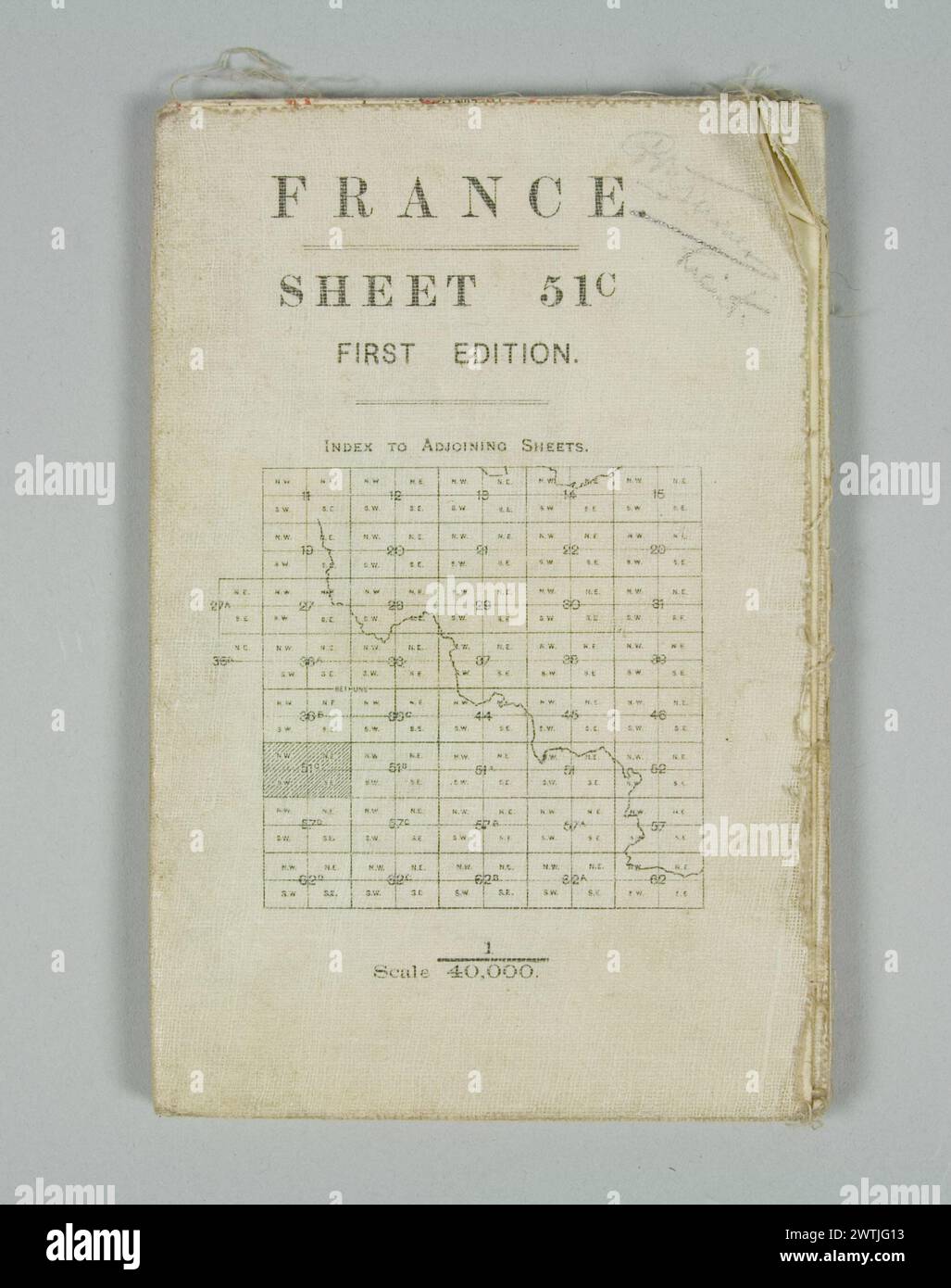 Map, France. Sheet 51c military maps Stock Photo - Alamy