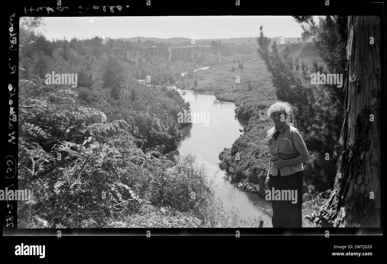 Waikato River below Huka Falls black-and-white negatives, gelatin ...