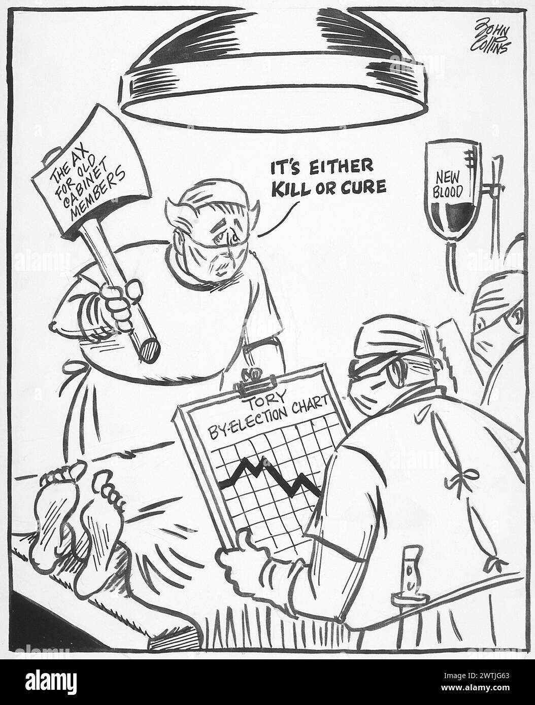 Cartoon - Mac the Knife. John Collins (1917-2007 Stock Photo - Alamy