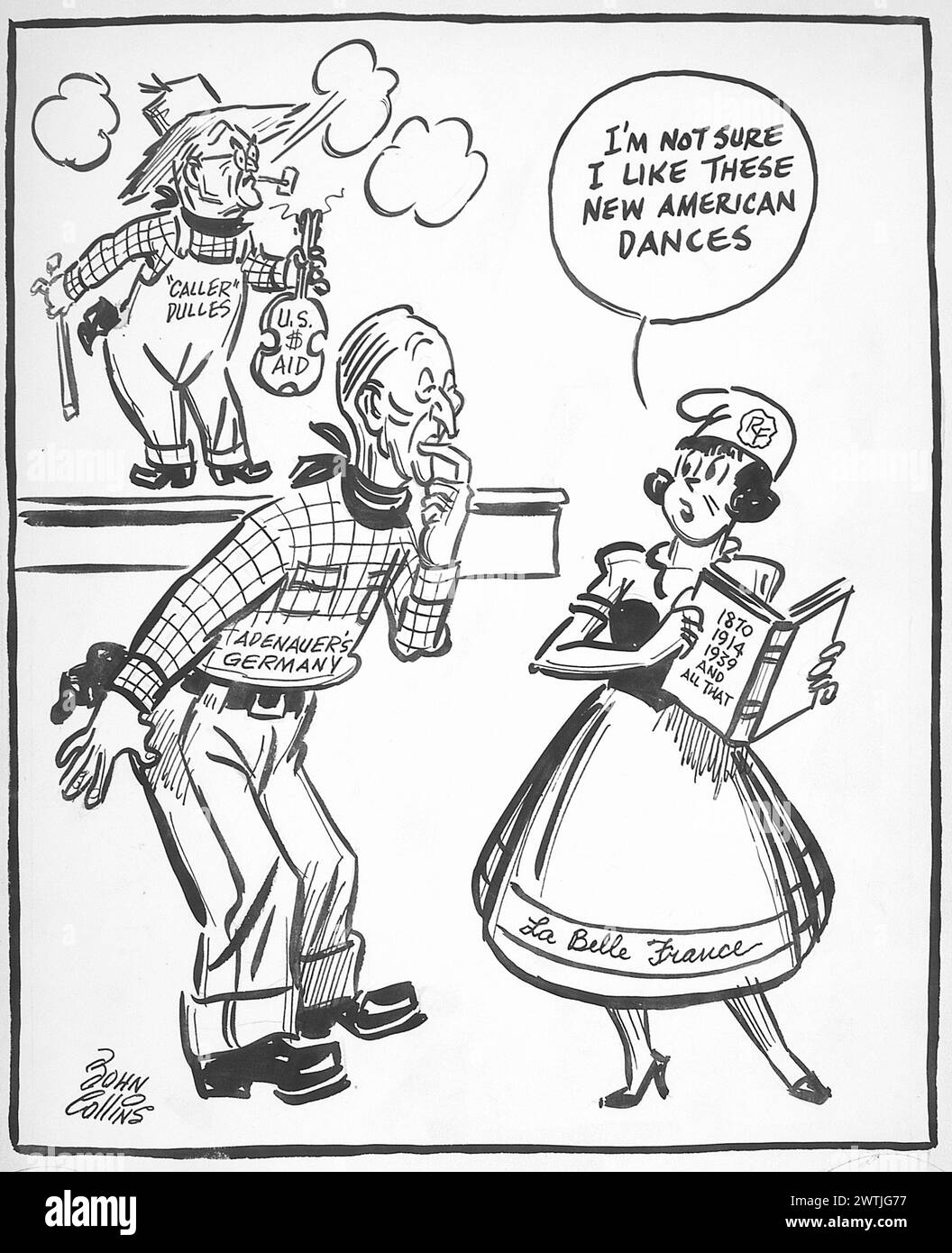 Cartoon - EDC Square Dance. John Collins (1917-2007 Stock Photo - Alamy