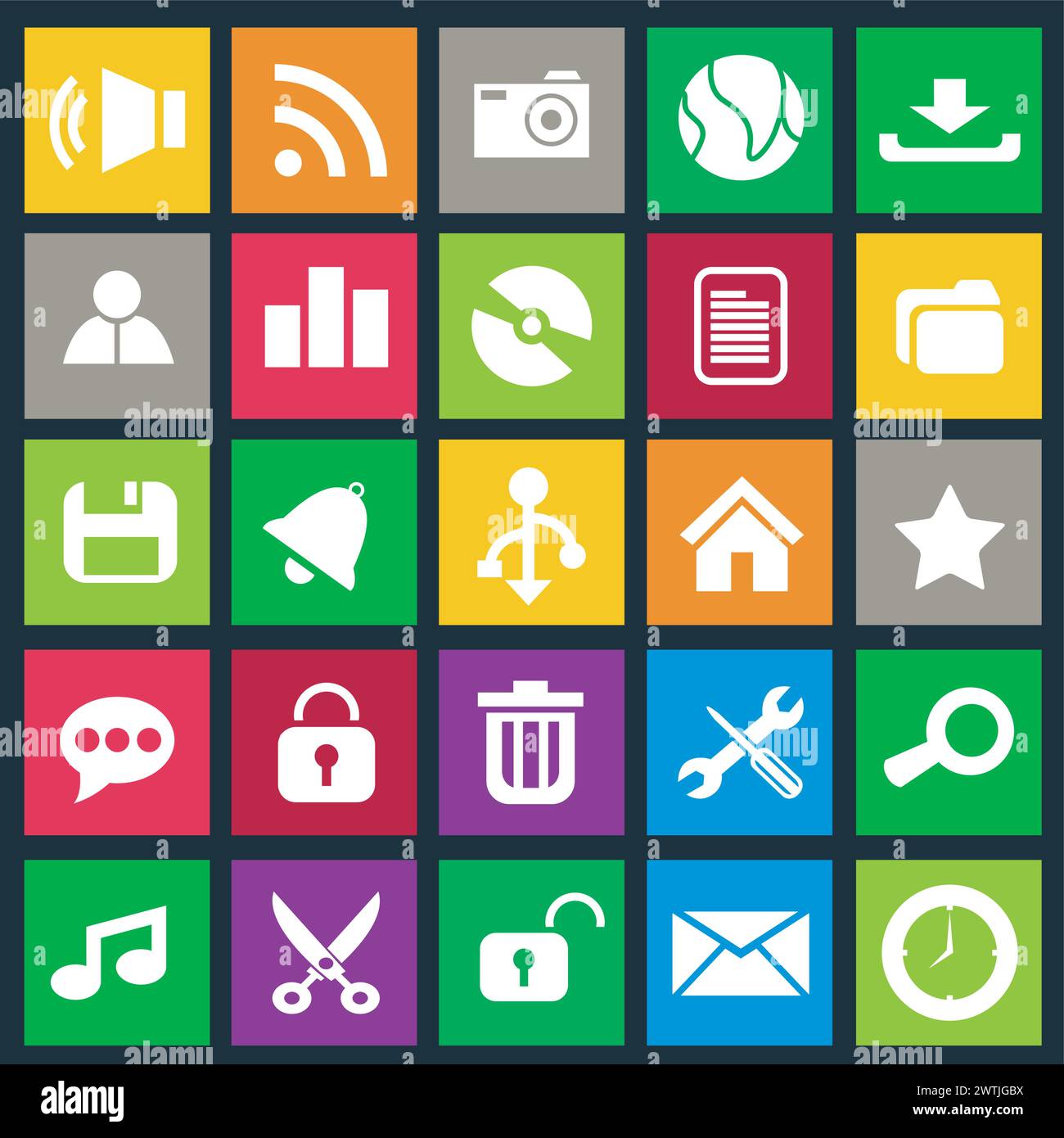 Computer Icon Metro Style Set, Vector Illustration Stock Vector Image ...