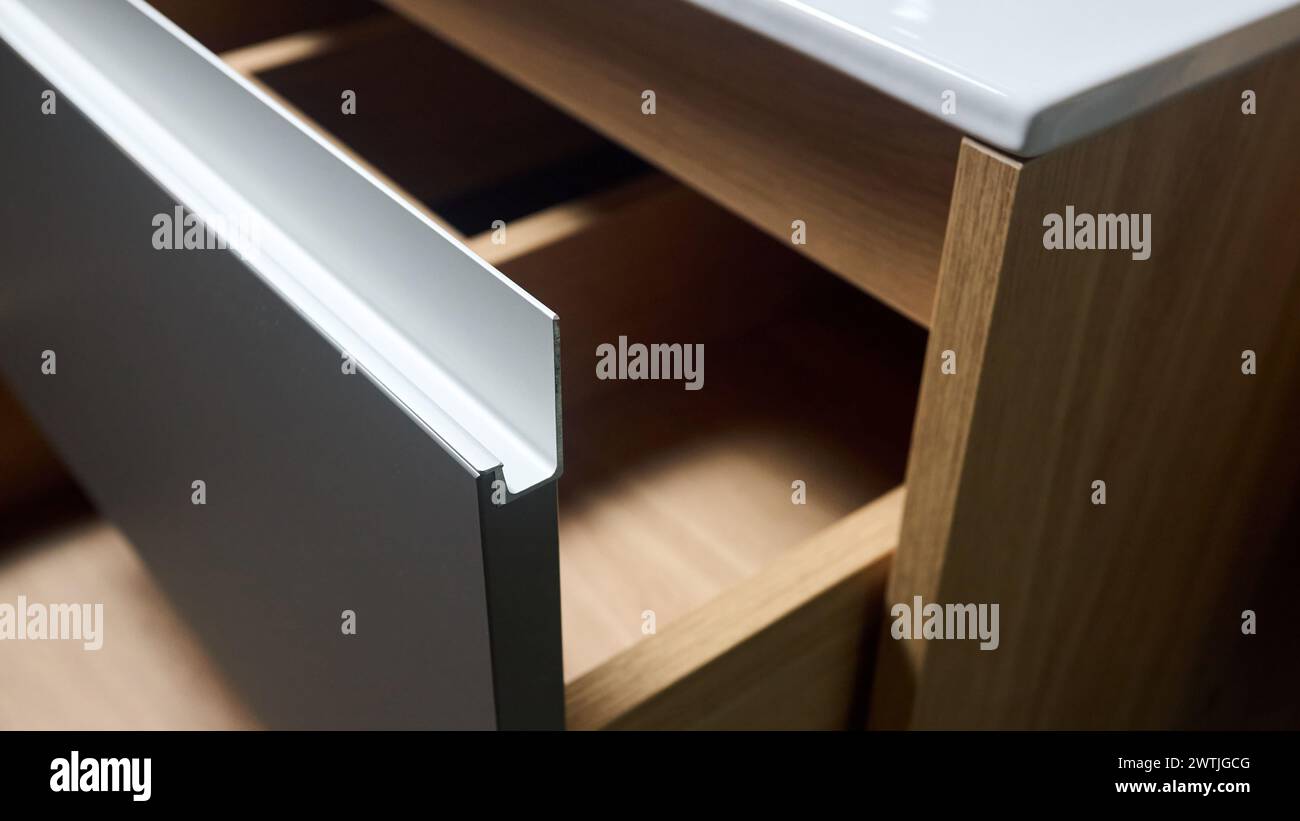 Sliding lockers with aluminum extruded G profile handles for bathroom ...