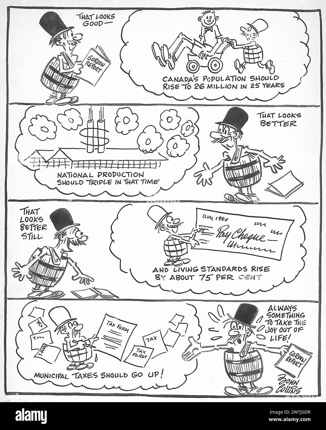 Cartoon - Uno Who's Guide to the Gordon Report. John Collins (1917-2007 ...