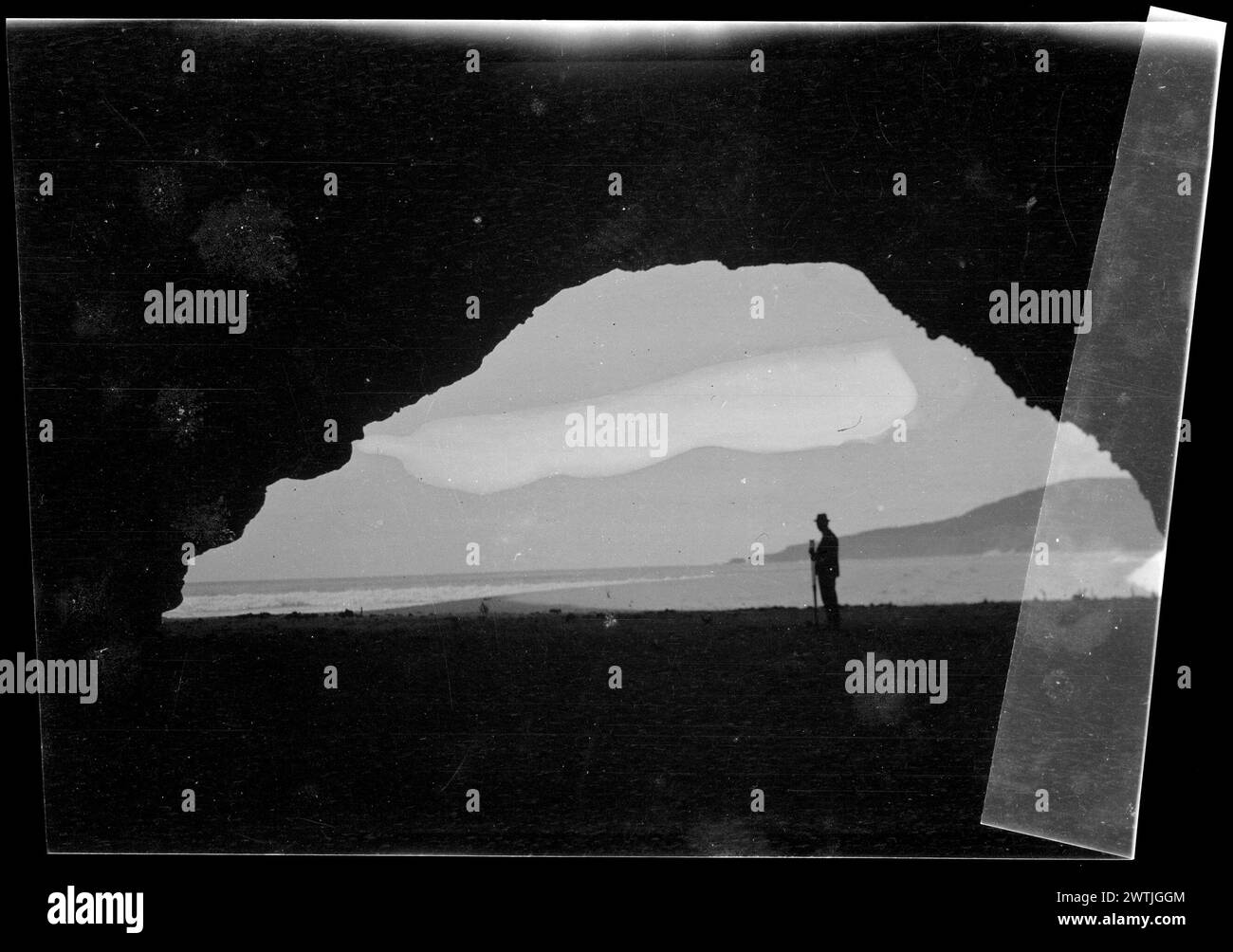 The mouth of the cave Black and White Stock Photos & Images - Alamy