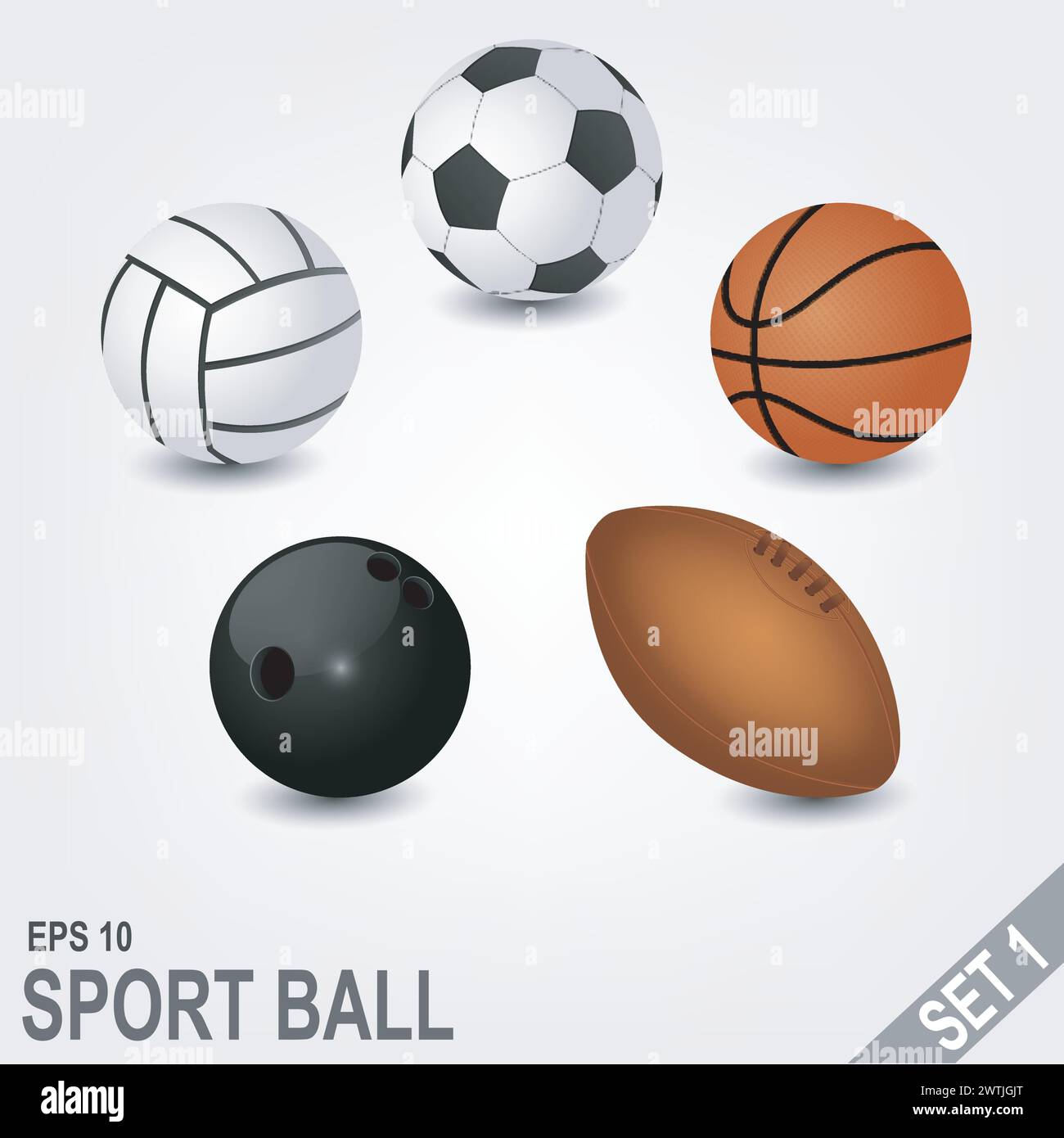 Sport Balls Set, Vector Illustration Stock Vector Image & Art - Alamy