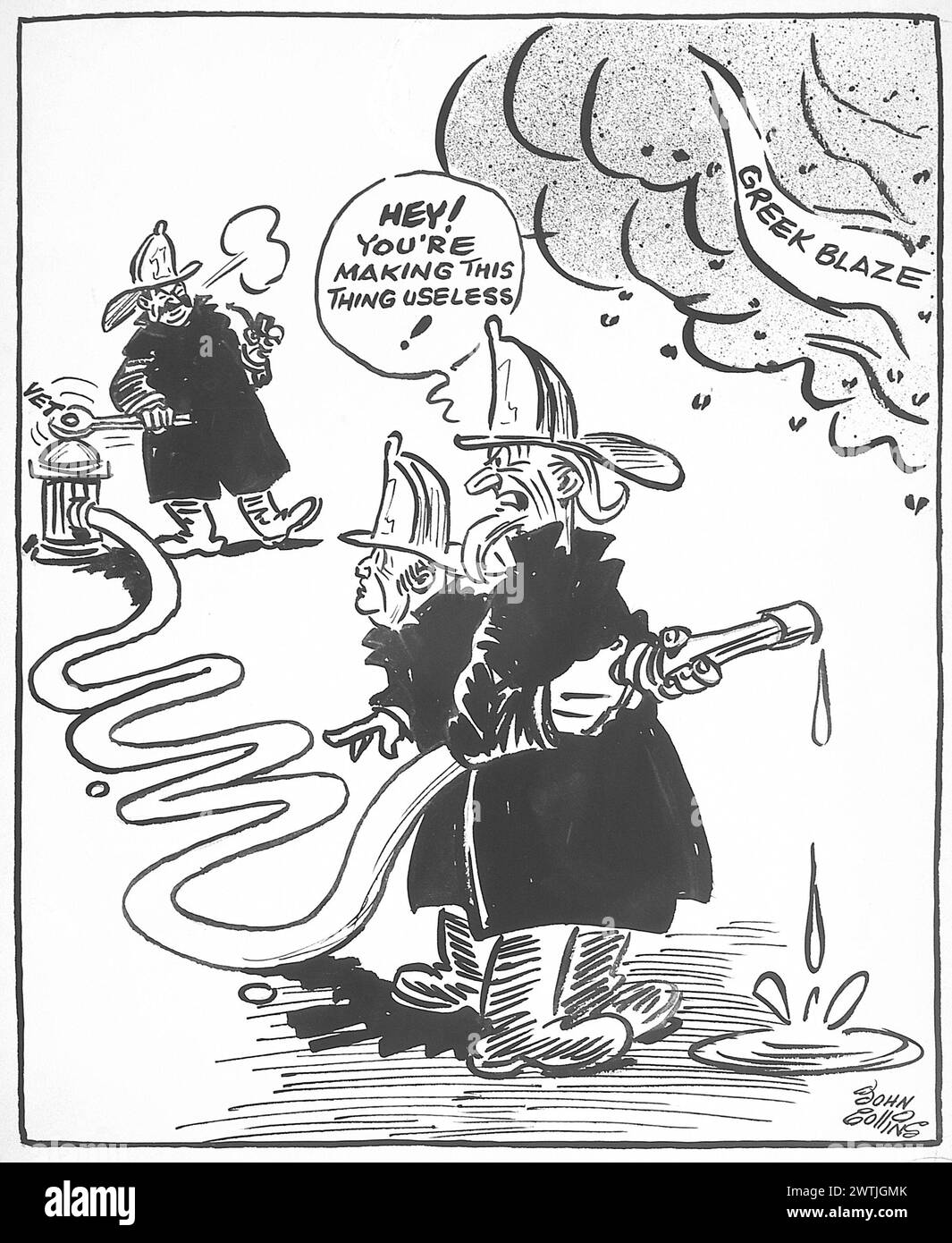 Cartoon - United Nations Fire Department. John Collins (1917-2007 Stock ...