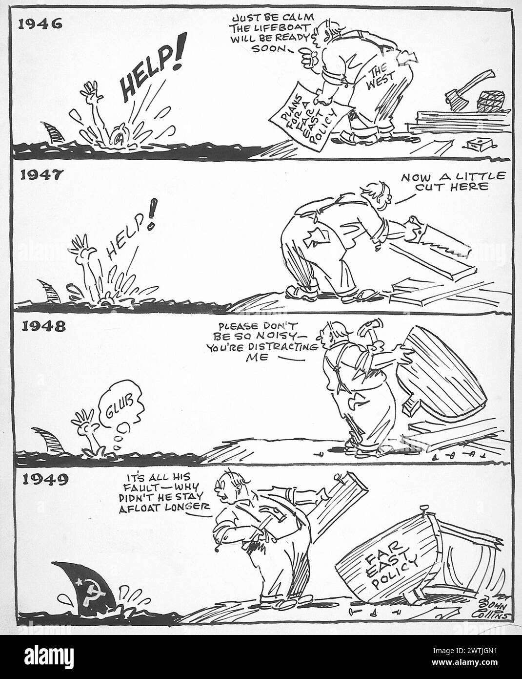 Cartoon - Slow Boat to China. John Collins (1917-2007 Stock Photo - Alamy