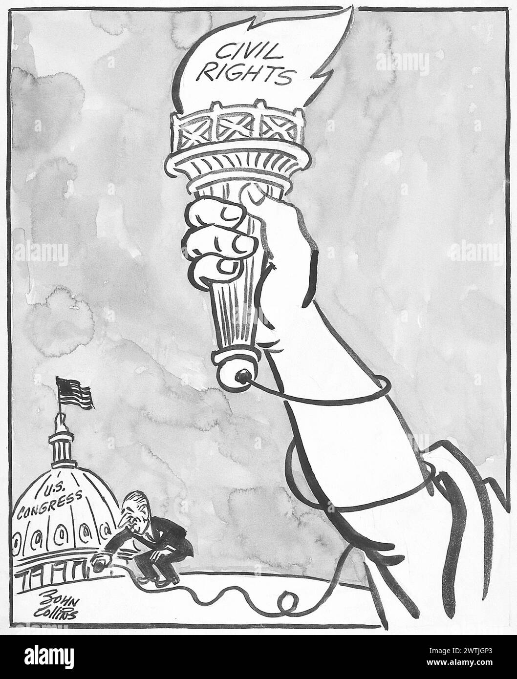 Cartoon - Finally Got It Plugged In. John Collins (1917-2007 Stock ...