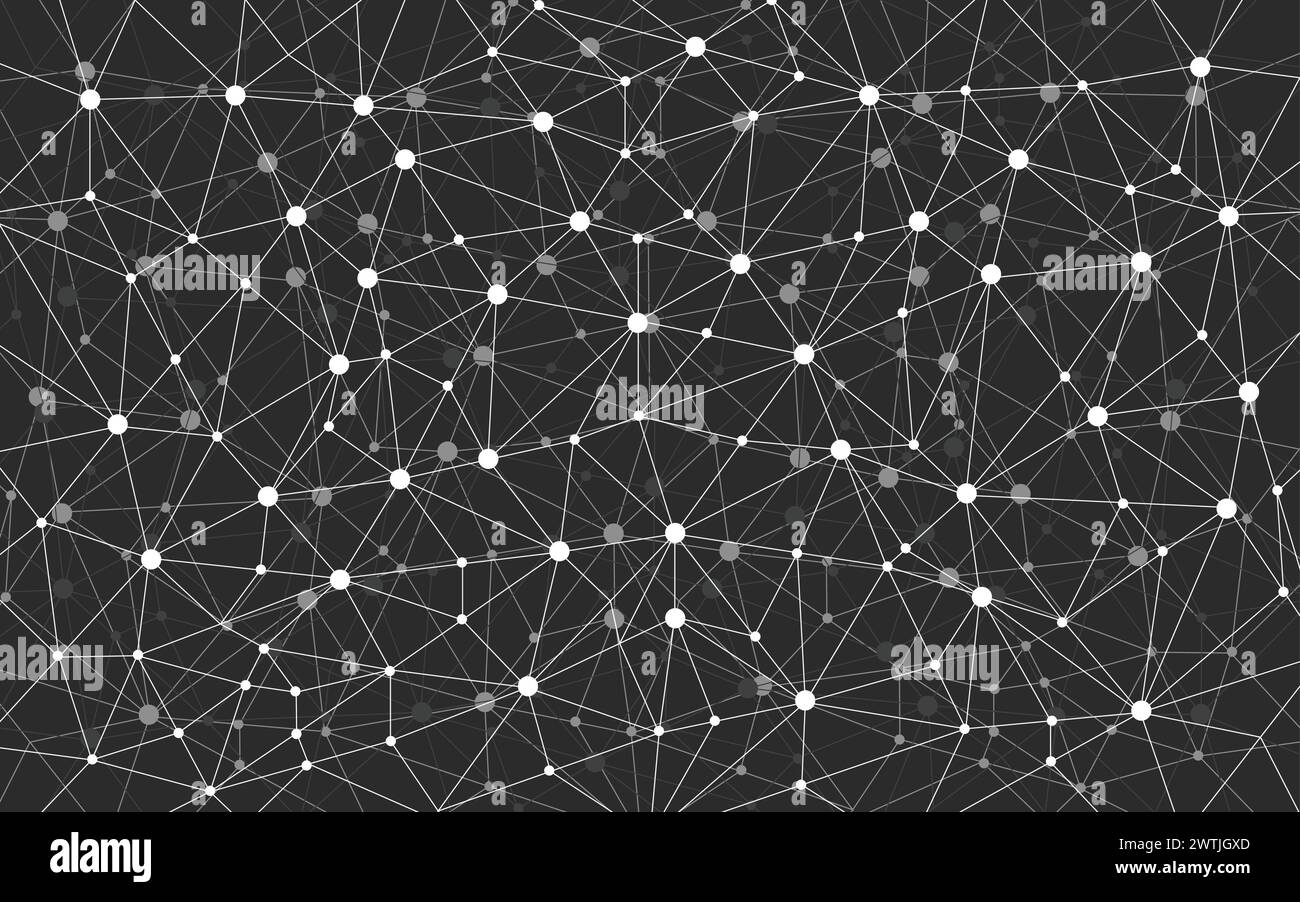 Grayscale Geometric Connection Background Vector Illustration Stock Vector Image And Art Alamy
