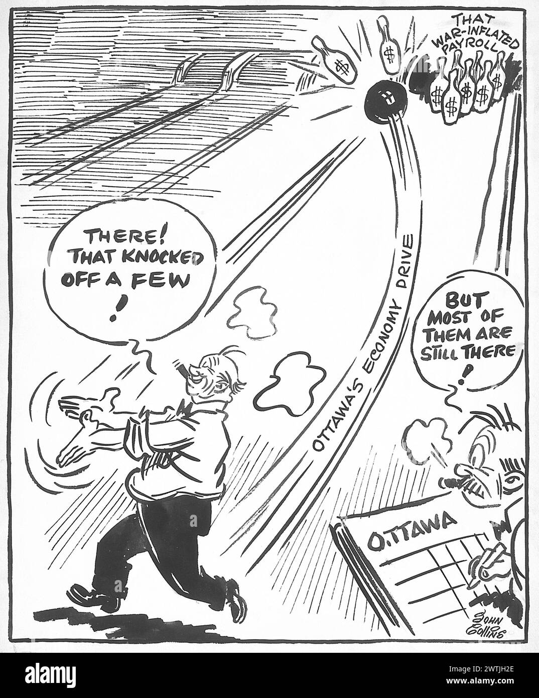 Cartoon - Nothing to Boast About. John Collins (1917-2007 Stock Photo ...