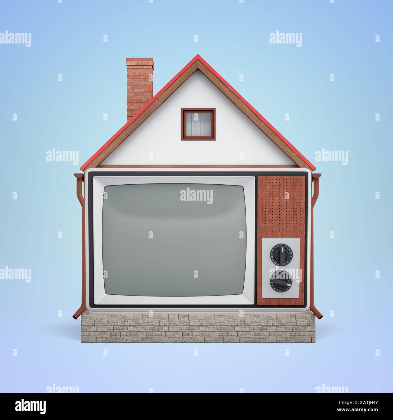 Vintage family tv hi-res stock photography and images - Alamy