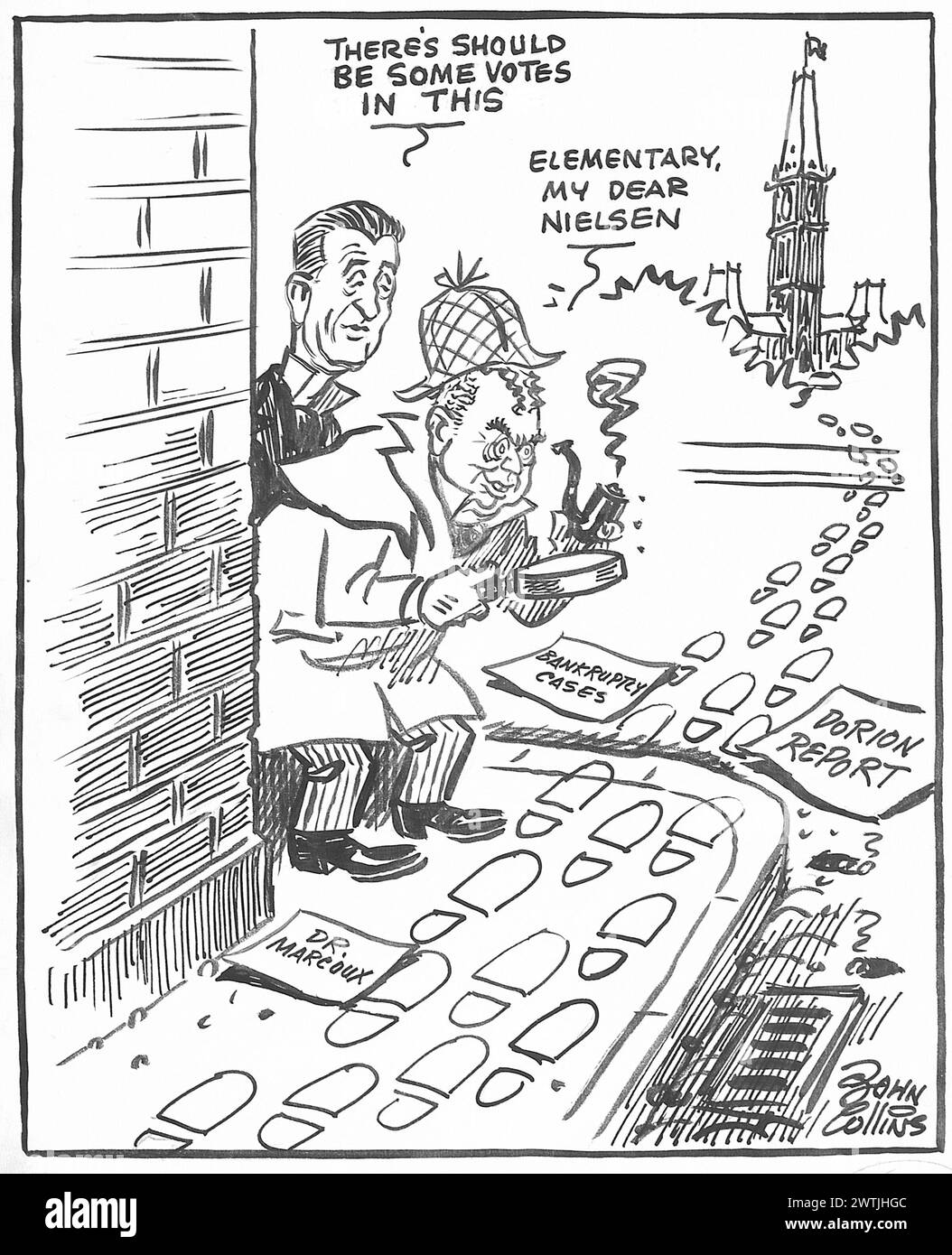 Cartoon - The Sleuths of Diefenbaker Street. John Collins (1917-2007 ...