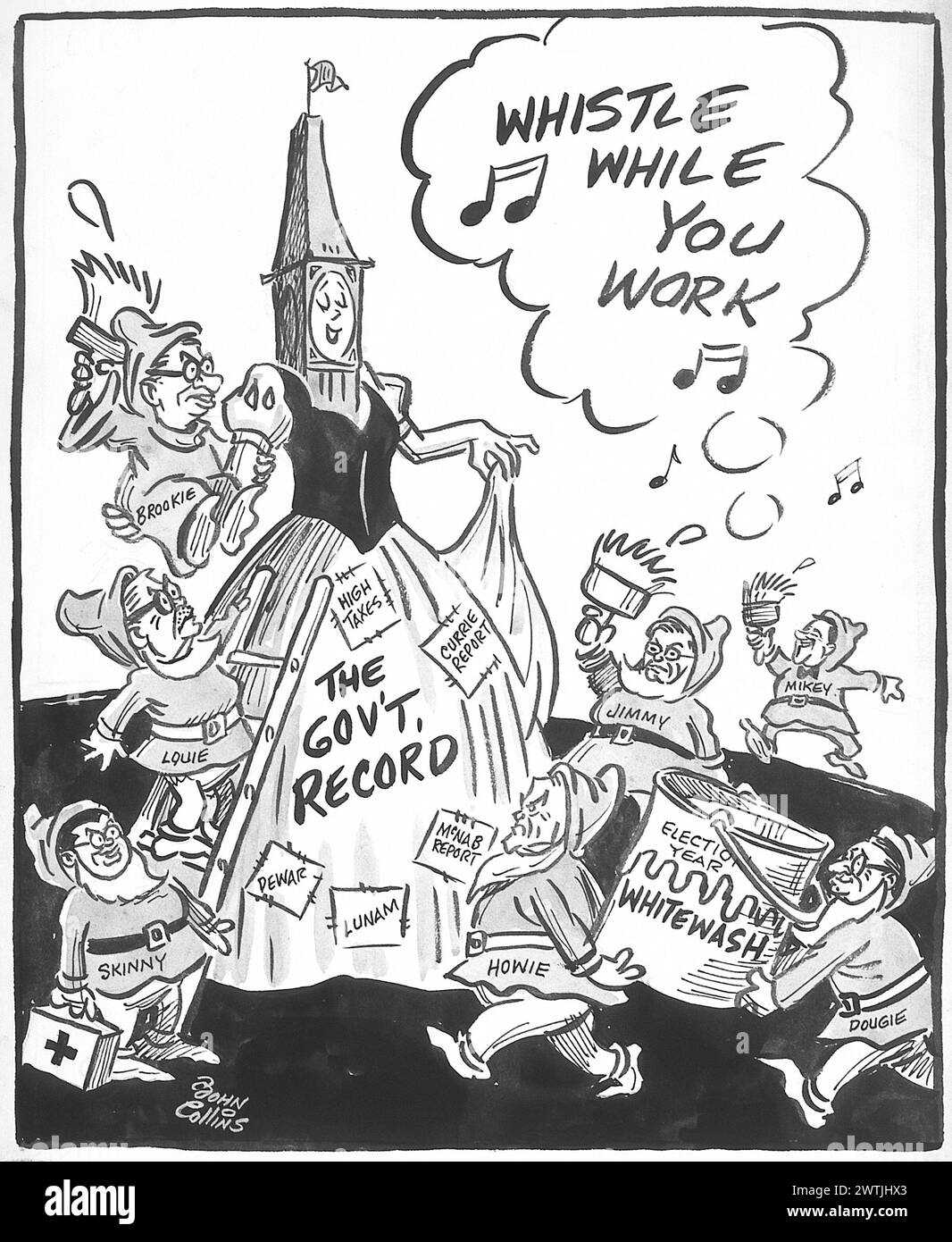 Cartoon - Snow White and the Seven Dwarfs. John Collins (1917-2007 ...